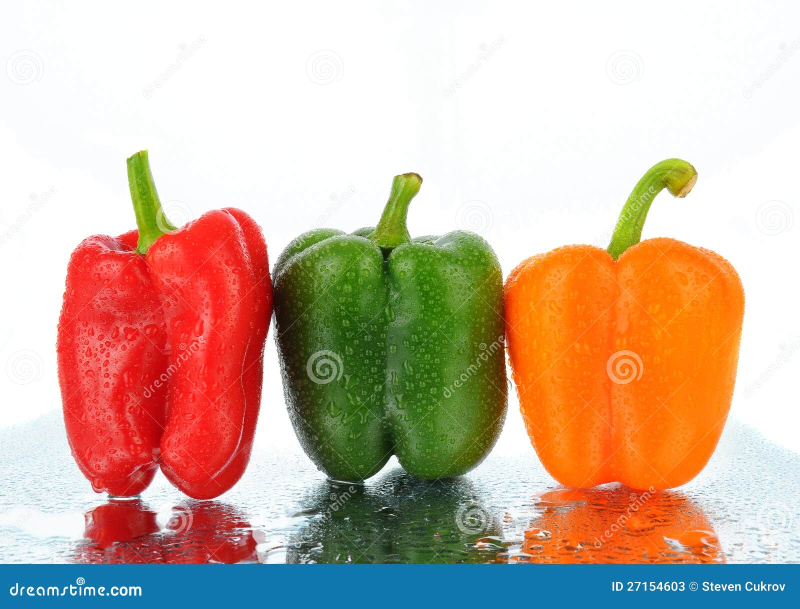 Three Bell Peppers stock image. Image of fresh, reflection - 27154603