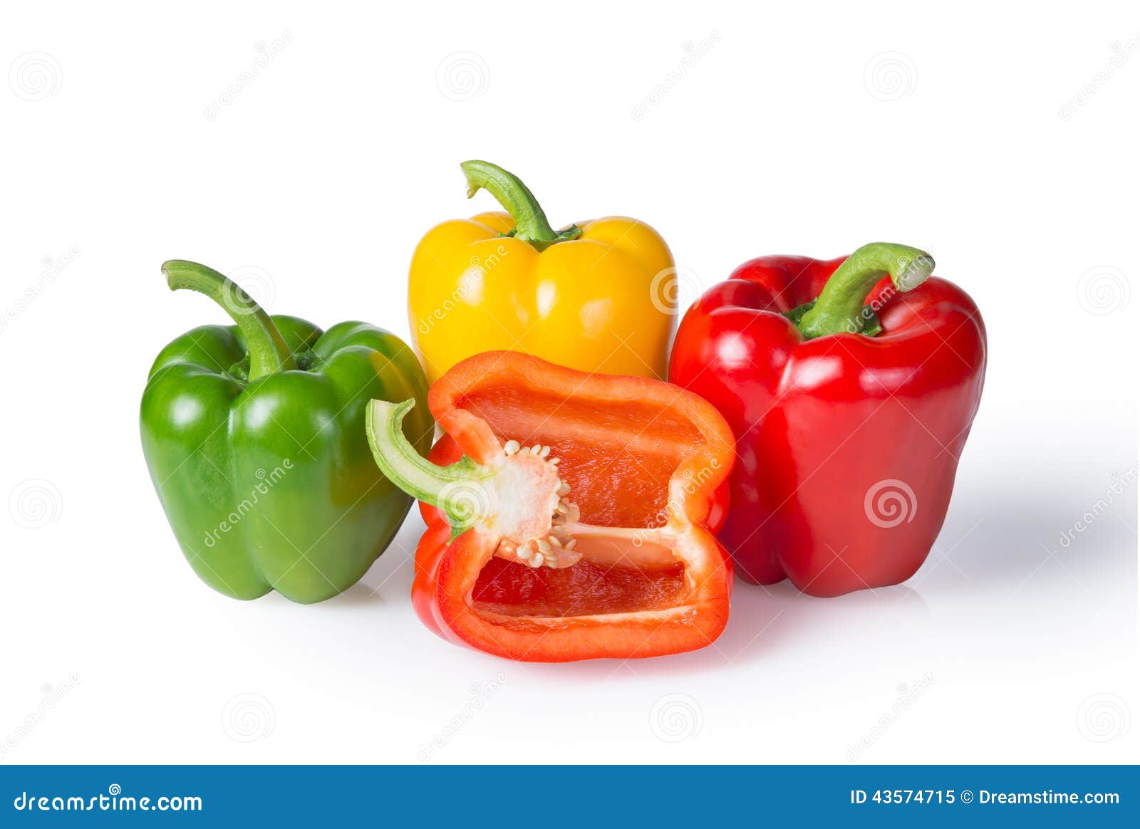 Three bell peppers stock image. Image of peppers, lights - 43574715
