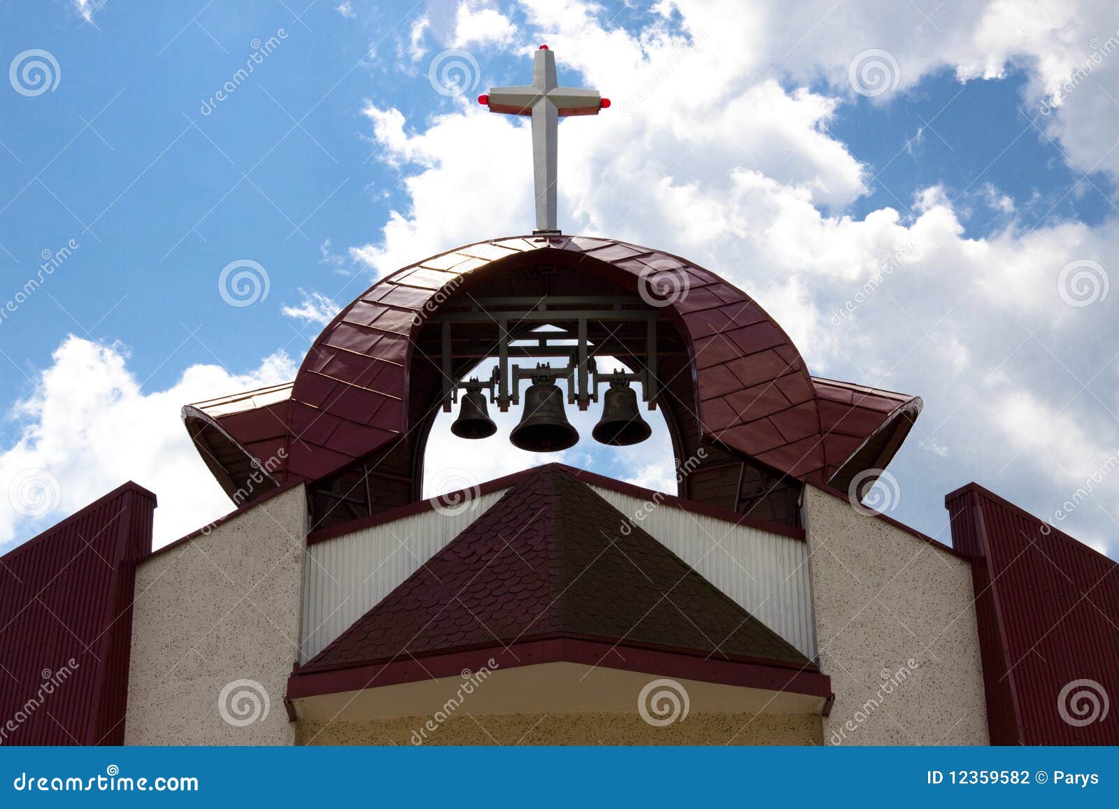 Three bells stock photo. Image of nature, cross, chapel - 12359582