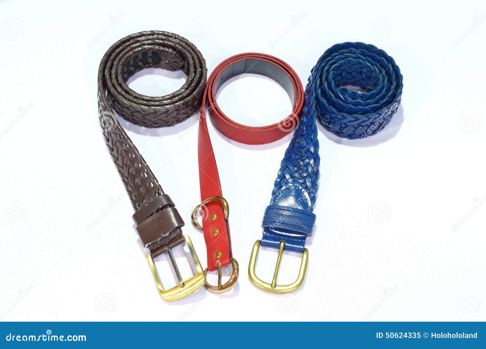 Three Belts With Metal Buckles Stock Photo | CartoonDealer.com #12701772