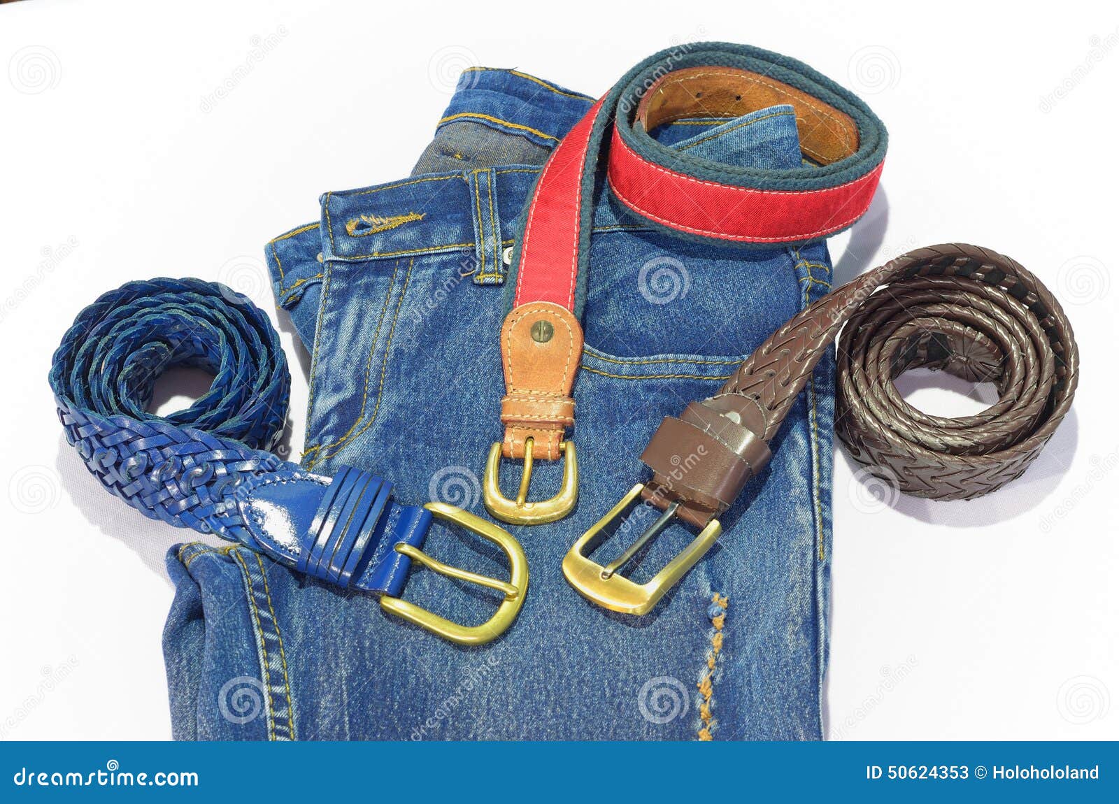 Three Belts With Metal Buckles Stock Photo | CartoonDealer.com #12701772