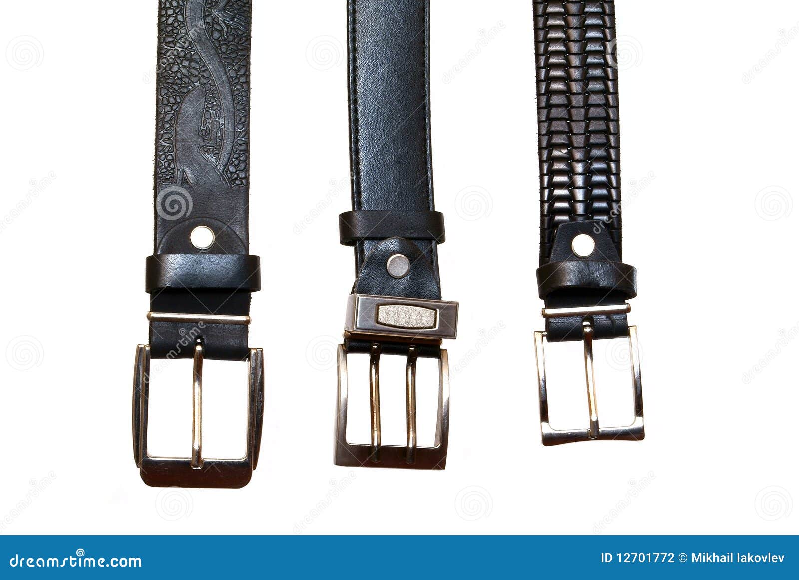 Three Belts With Metal Buckles Stock Photo | CartoonDealer.com #12701772