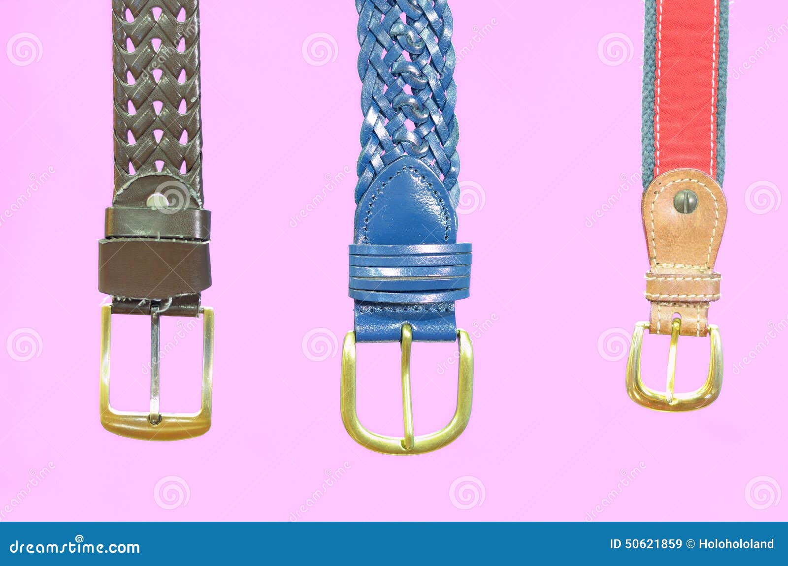 Three Belts With Metal Buckles Stock Photo | CartoonDealer.com #12701772