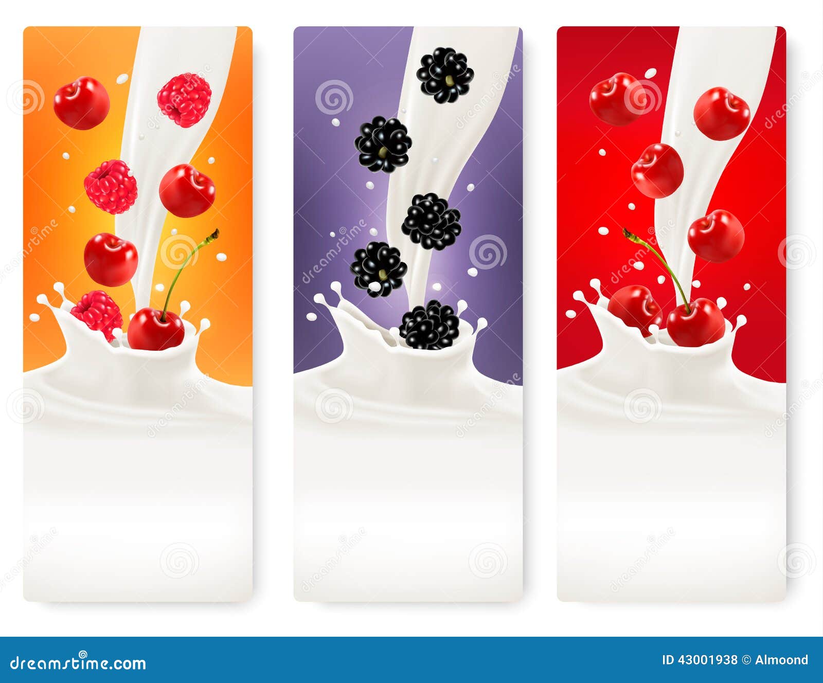 Three Red Berries Are Shown In A Row Stock Photo | CartoonDealer.com ...