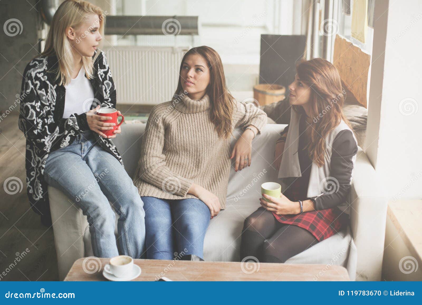Three best friends. stock photo. Image of happy, cheerful - 119783670