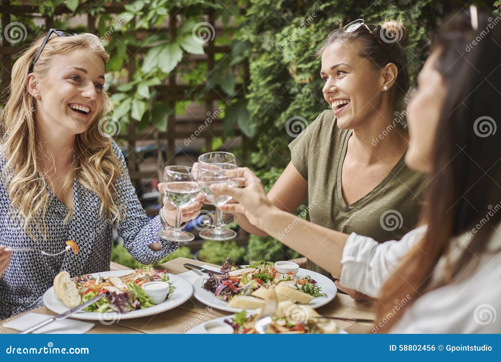 Three Best Friends during Lunch Time Stock Photo - Image of naturalness ...