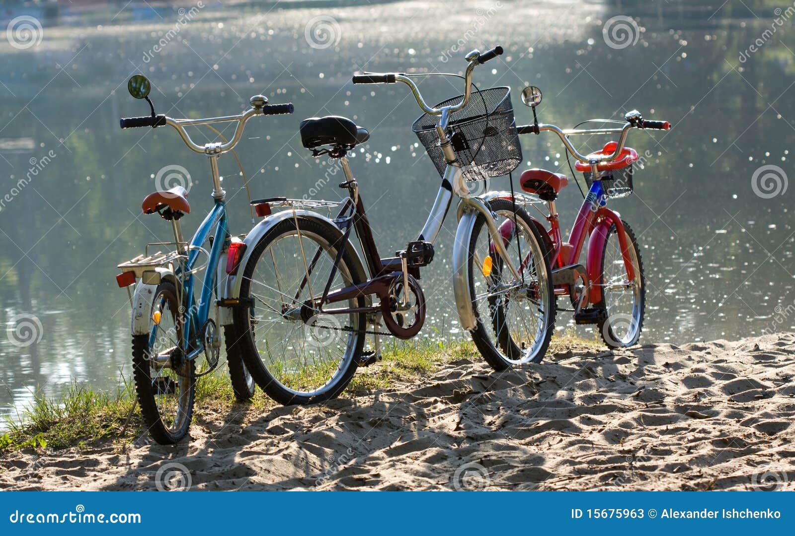 Three bicycles on a beach. stock image. Image of copy - 15675963 Three bicycles on a beach. stock image. Image of copy - 15675963