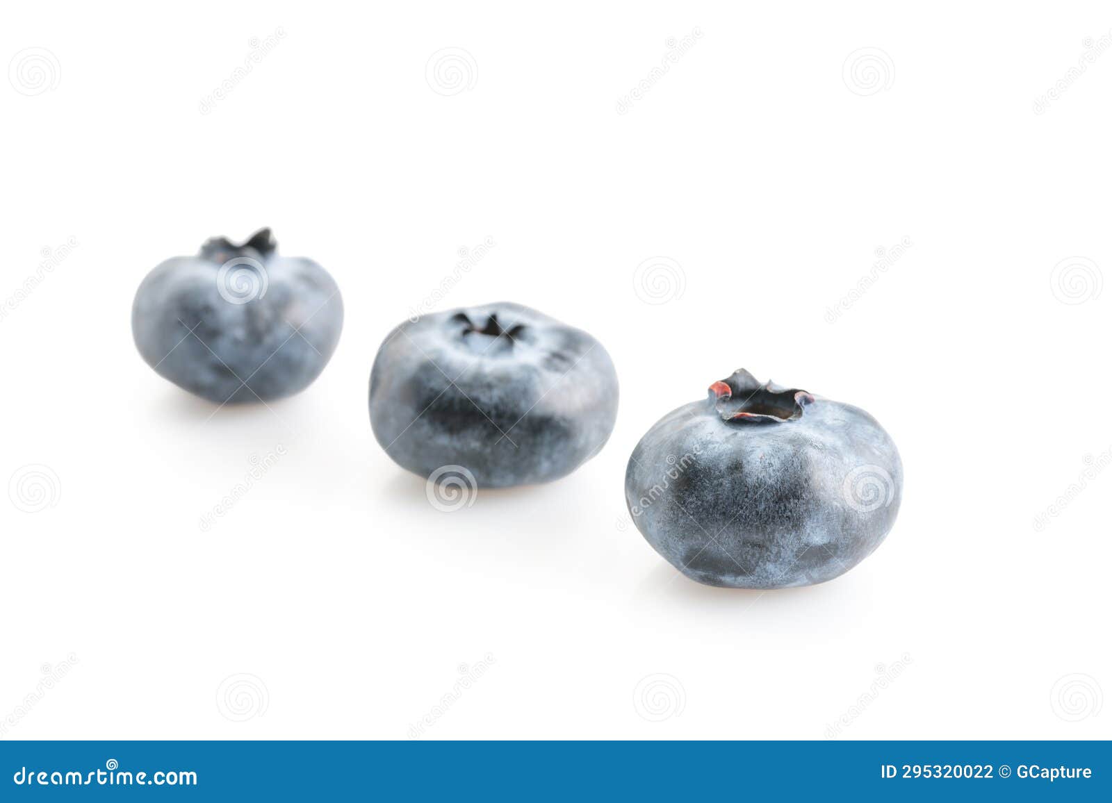 Three Big Blueberries Isolated on White Background Stock Photo - Image ...