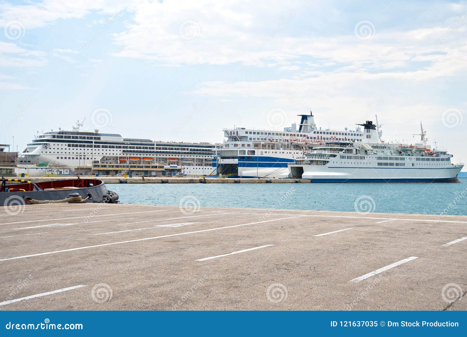 Three Big Passenger Ferries. Stock Image - Image of line, logistics ...