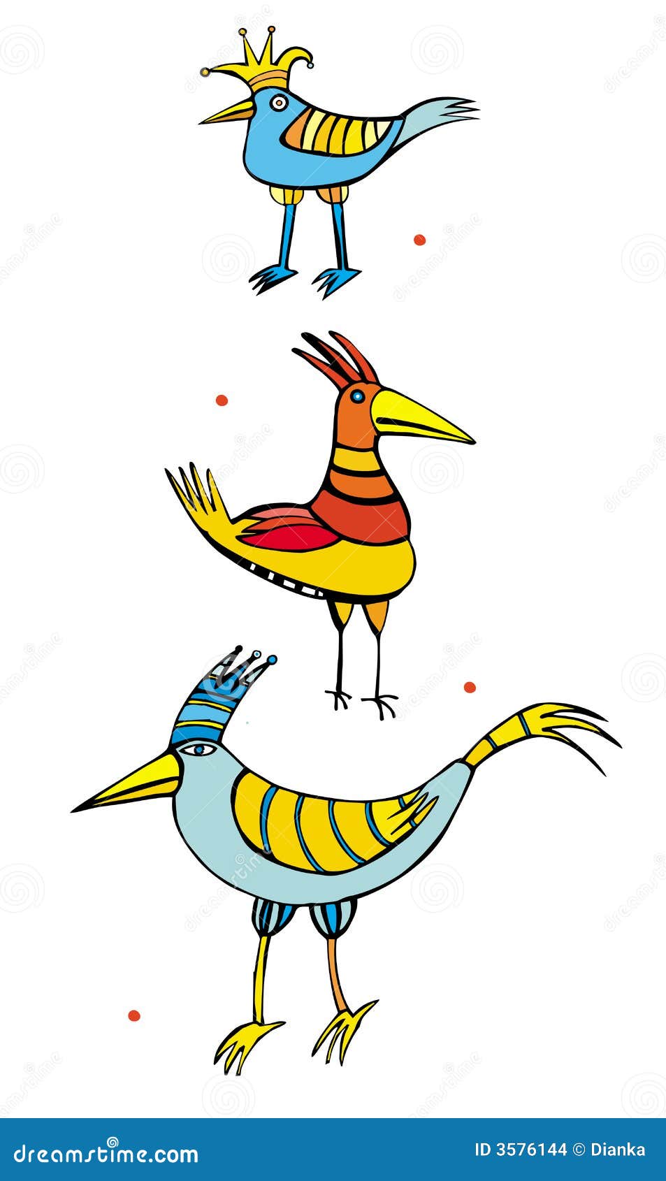 Three birds stock vector. Illustration of stuffed, clipart - 3576144