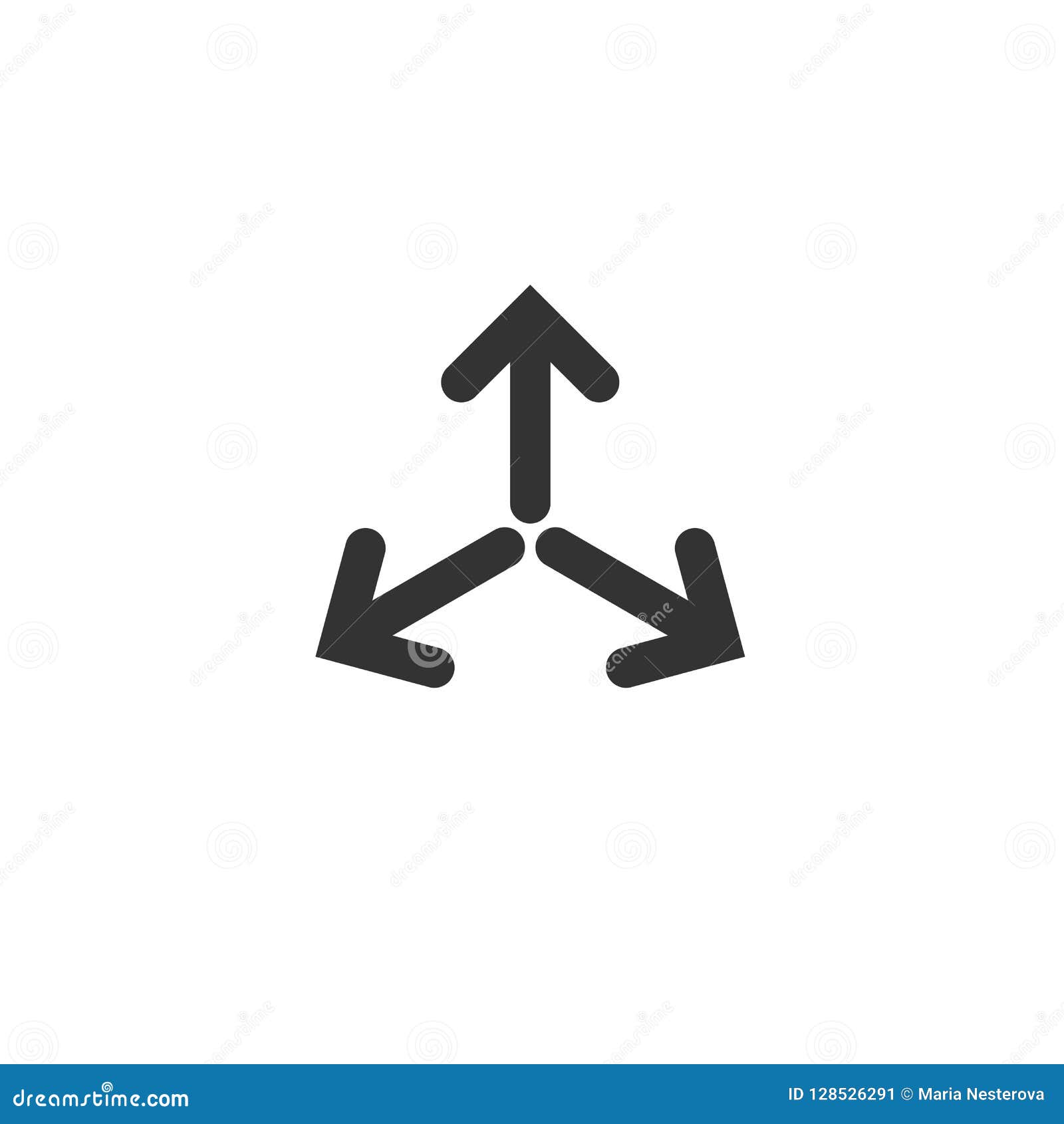 Three Black Arrows Point To the Center in Circle. Triple Collide Arrows ... Three Black Arrows Point To the Center in Circle. Triple Collide Arrows ...