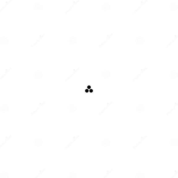 Three Black Dots with a Triangle Shape on White Stock Vector ...