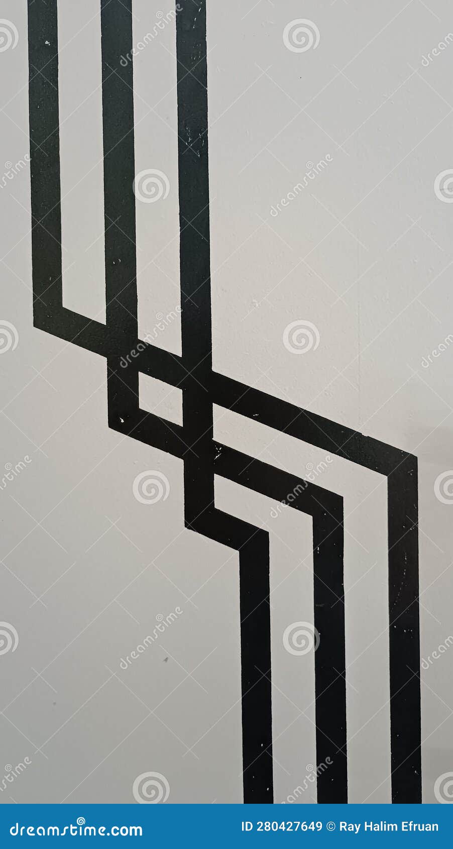 The Three Black Lines on White Wall Stock Image - Image of wall, three ...