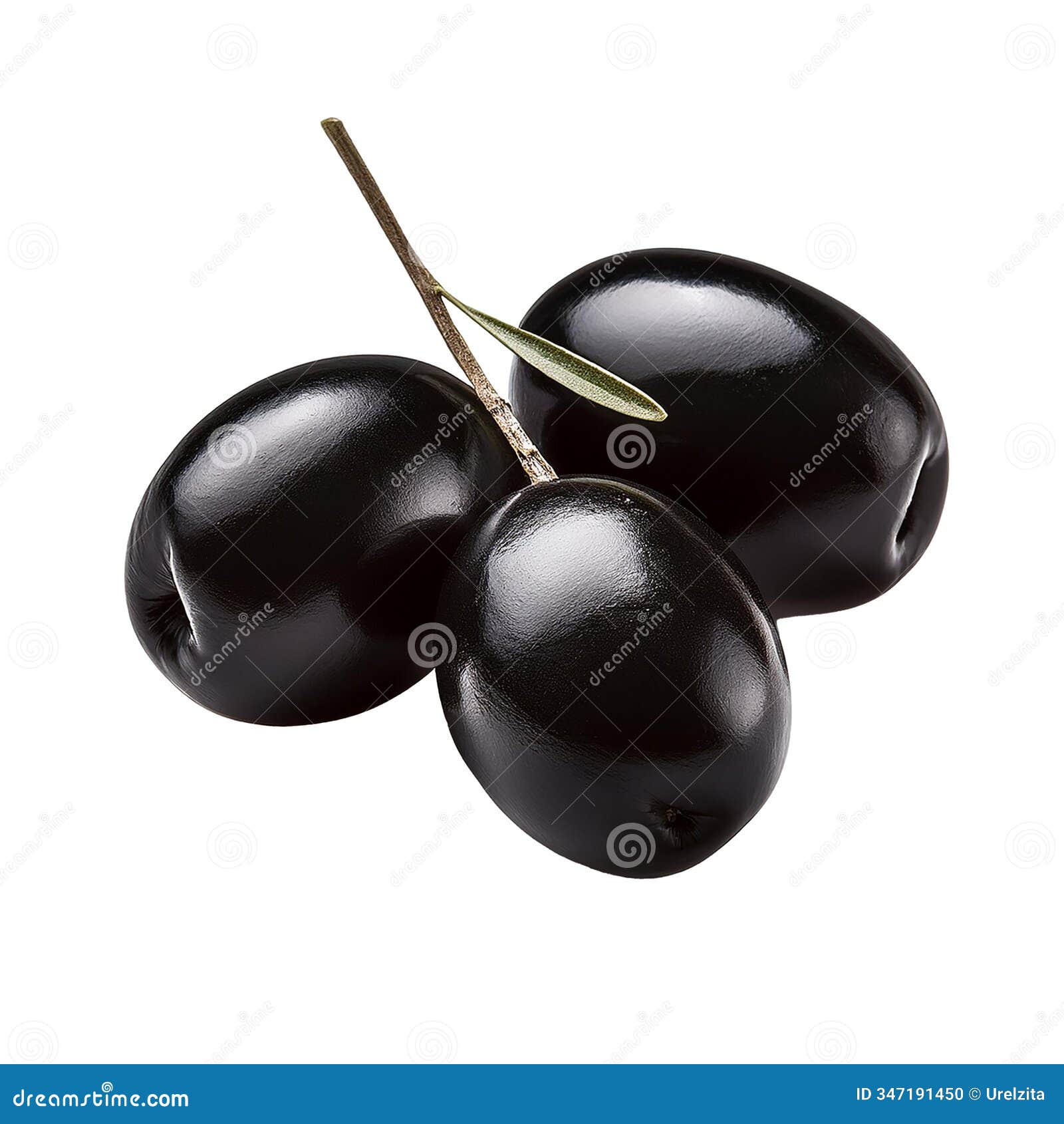 Three Black Olives on Transparent Background, Highlighting Their Deep ...