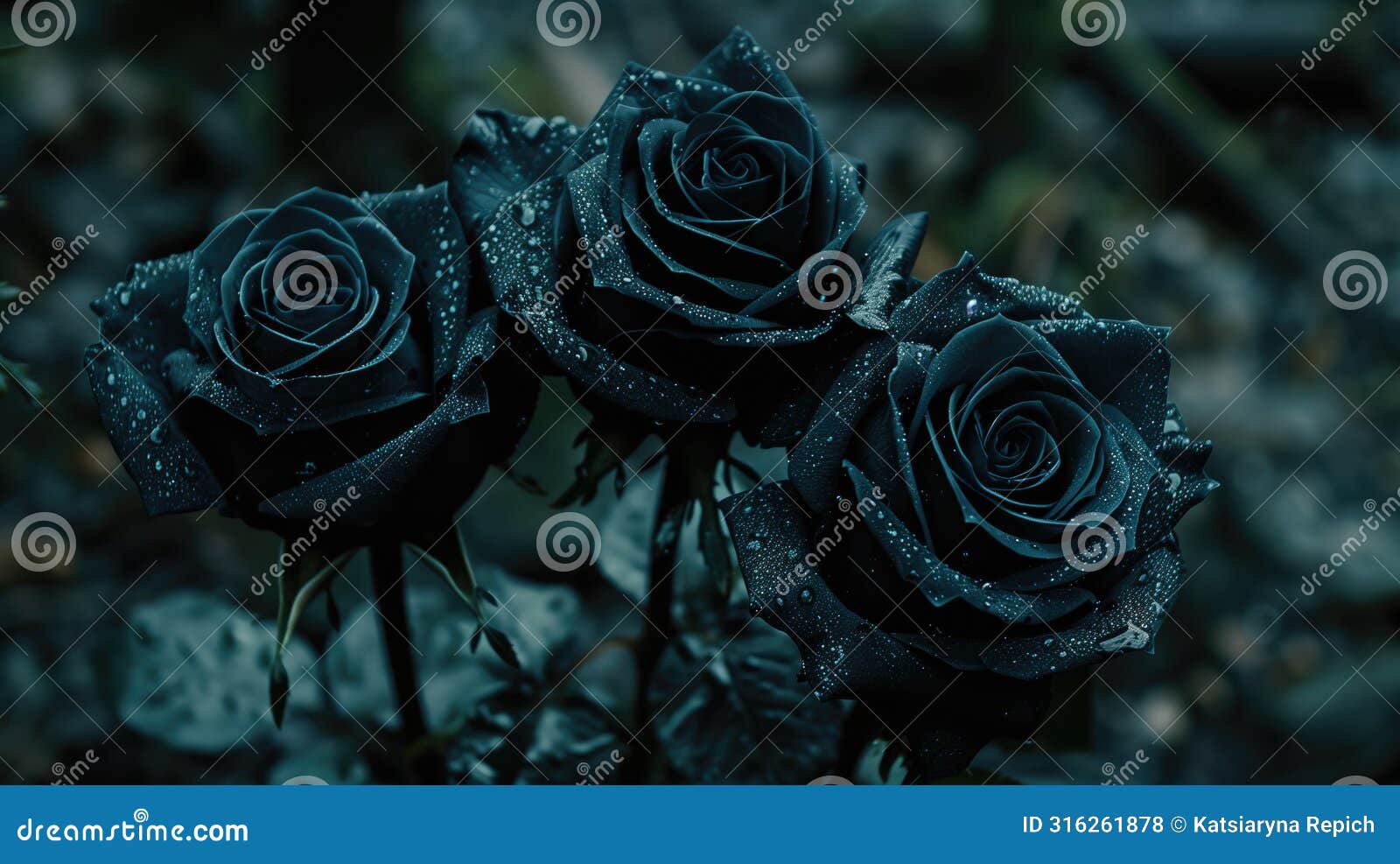 Three black roses stock photo. Image of birthday, wallpaper - 316261878