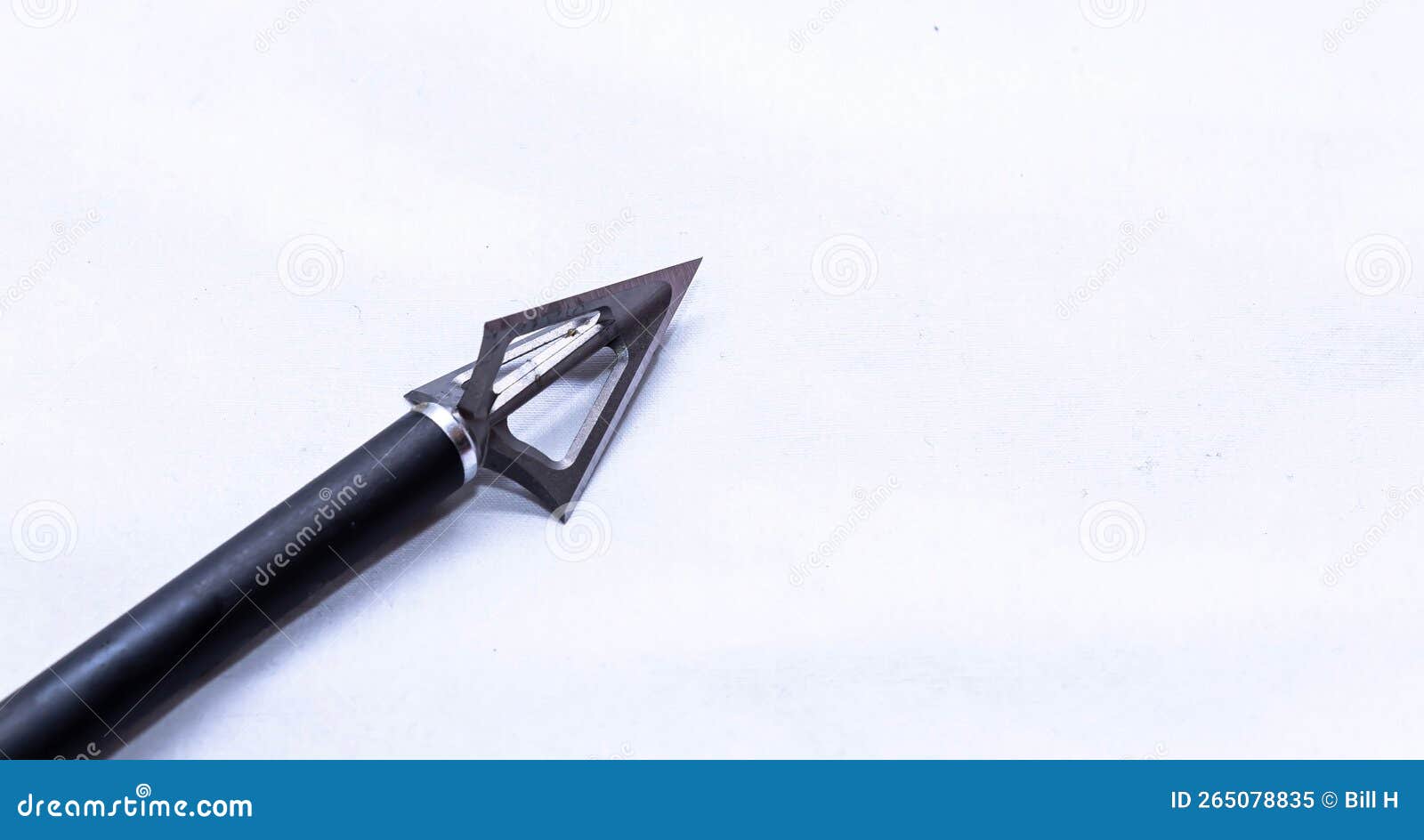 A Three Blade Broadhead on the End of a Carbon Arrow and Another with a ...