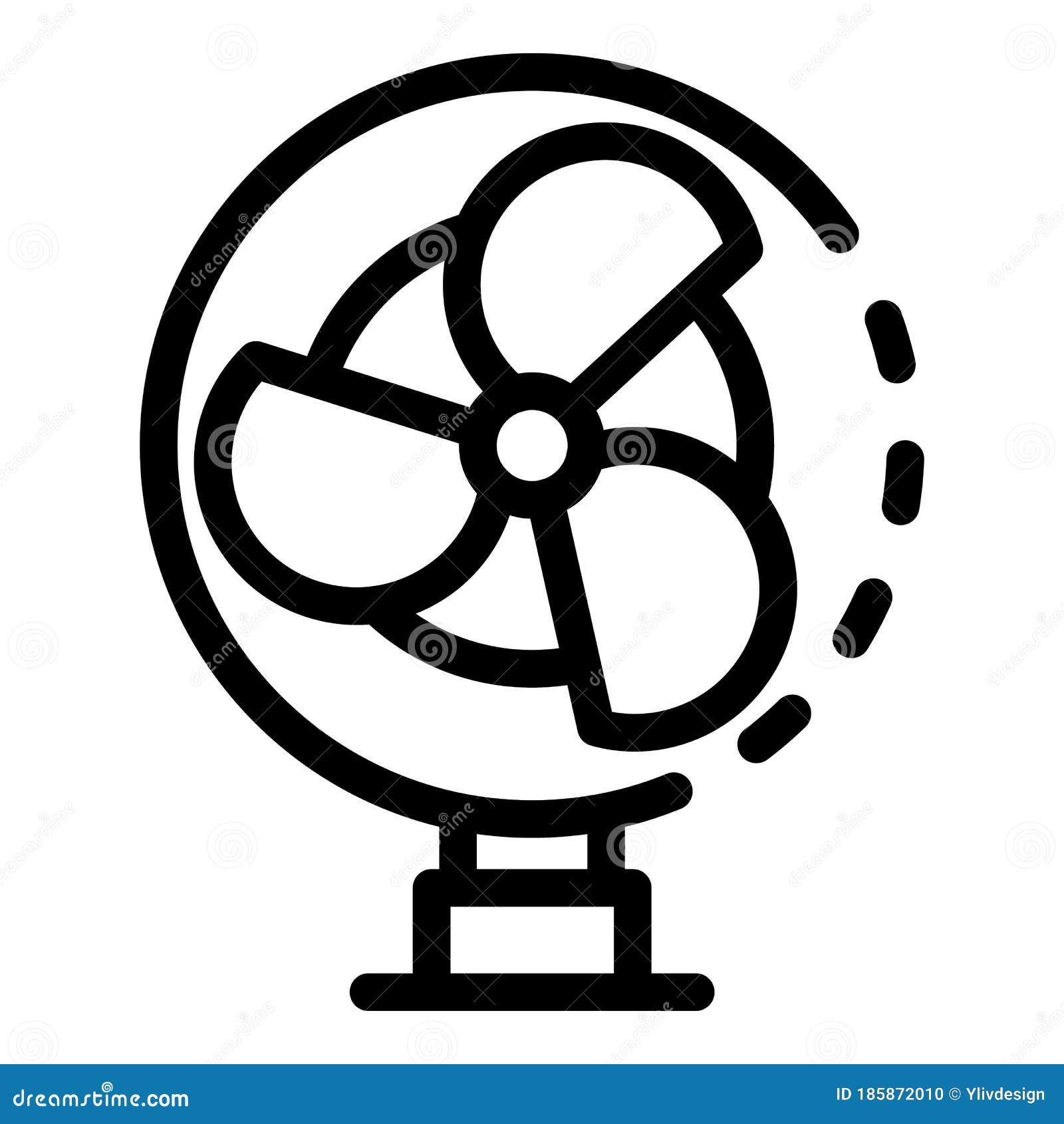 Three Blade Propeller Icon, Outline Style Stock Vector - Illustration ...