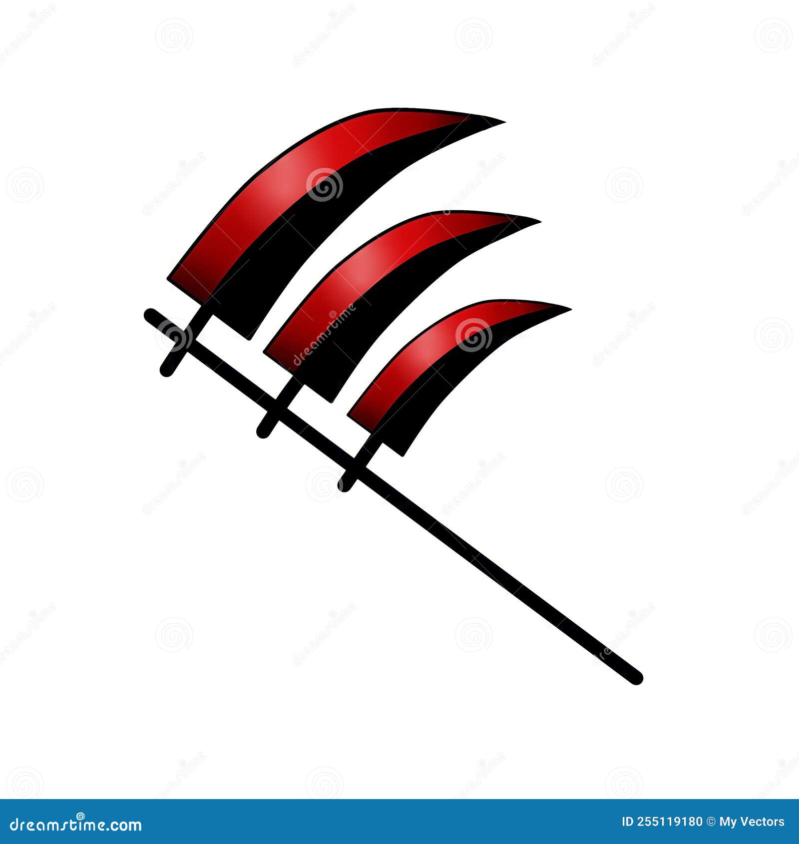 Three Blade Scythe of Weapons Illustration Stock Illustration ...