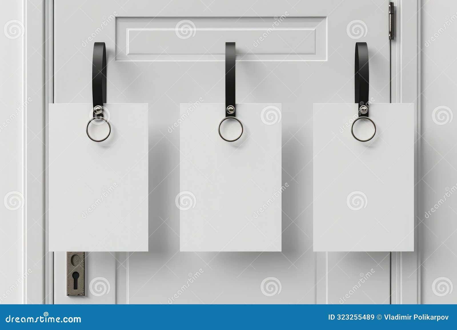 Three Blank Cards Hung on a Door Handle with a Simple, yet Thought ...