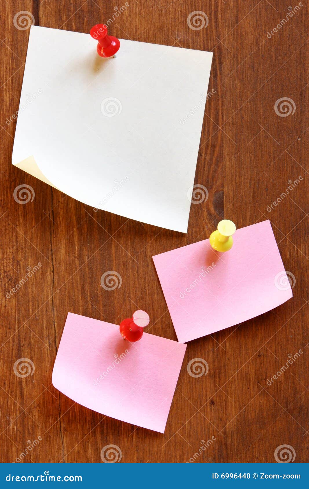 Three blank note papers stock photo. Image of advertisement - 6996440