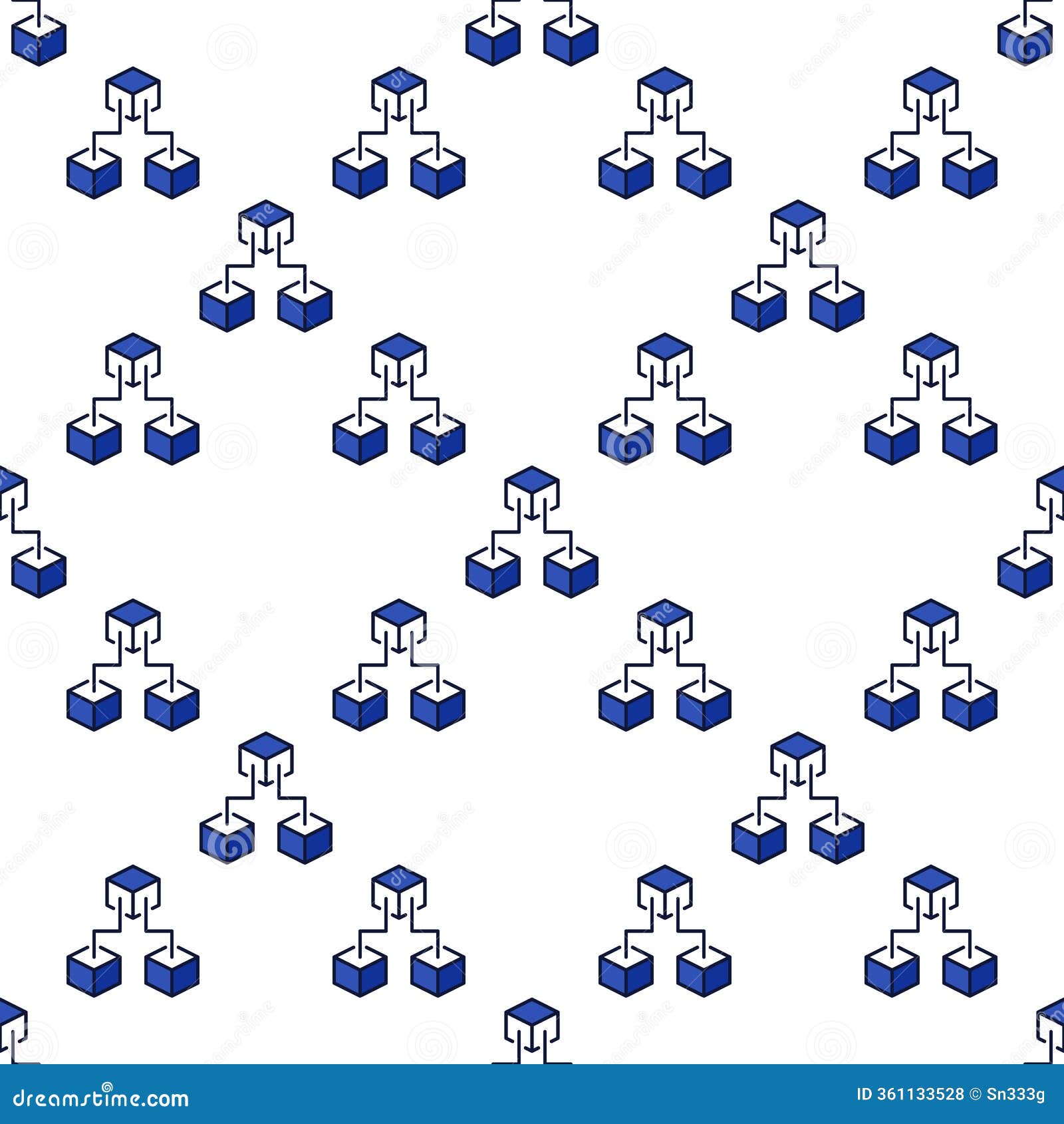 Three Blockchain Blocks Vector Blue Seamless Pattern Stock Illustration ...