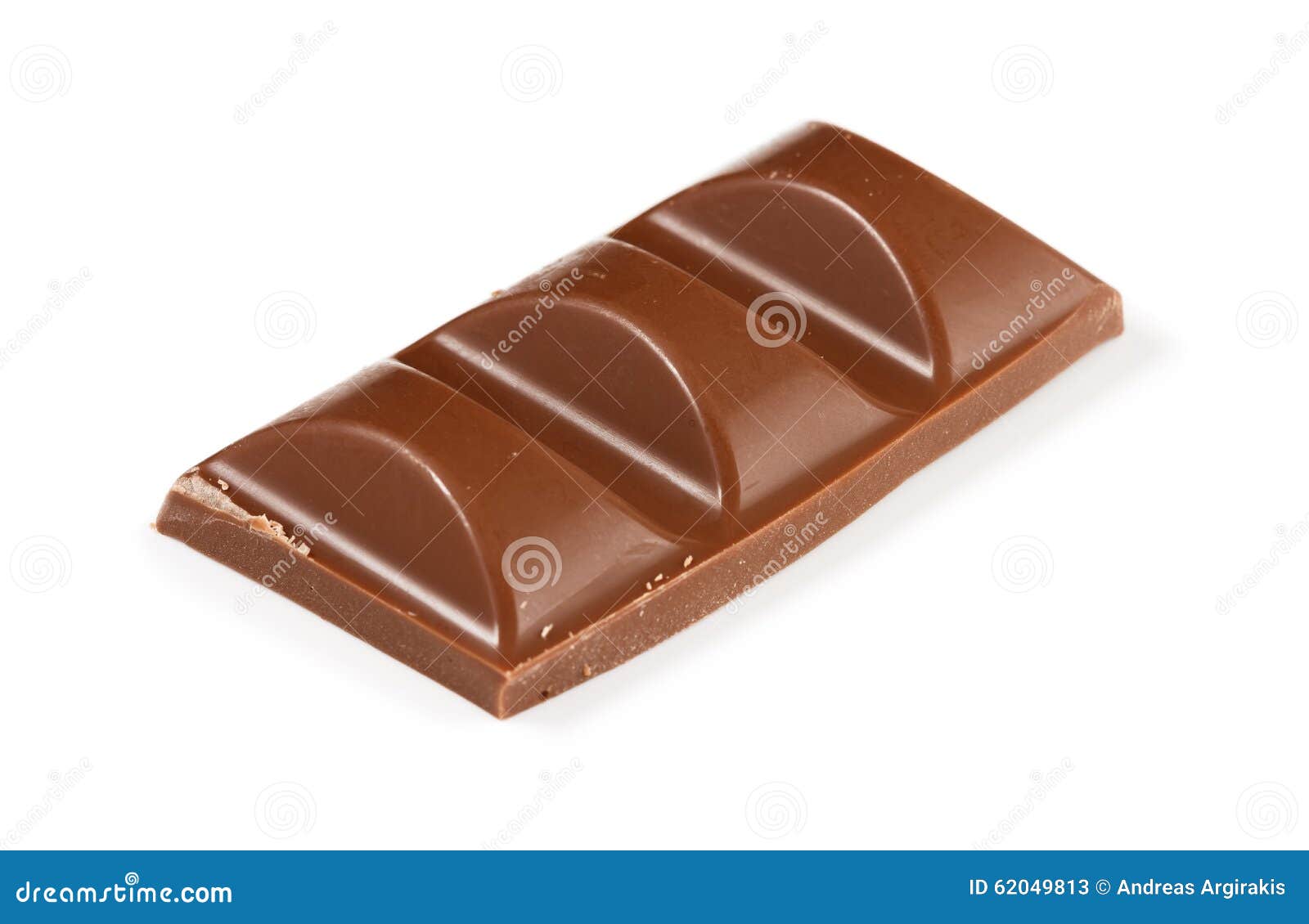 Three Blocks of Milk Chocolate on White Stock Image - Image of creamy ...
