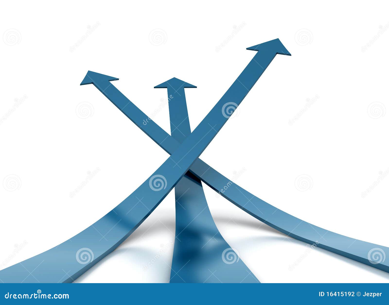 Three Blue Arrow - Competition Concept Stock Illustration ...