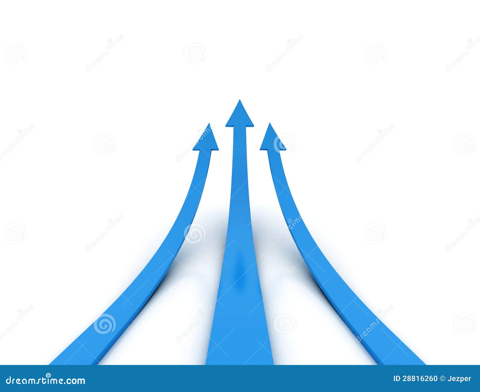 Three Blue Arrow - Competition Concept Stock Illustration ...