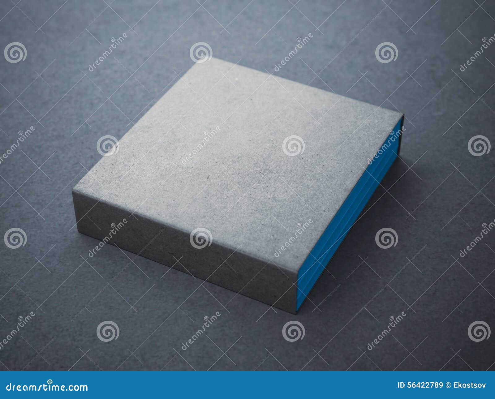 Three Blue Books with Blank Box Cover Stock Image - Image of customized ...