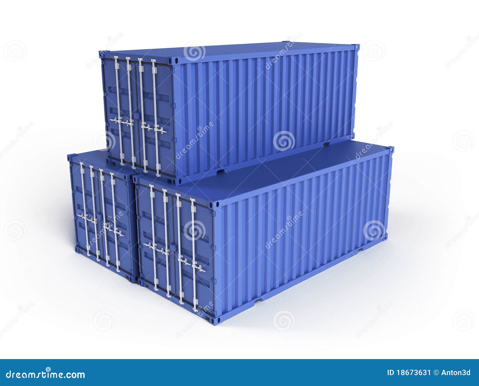 Cargo Containers With White Containers Showing The Word Cargo Royalty ...