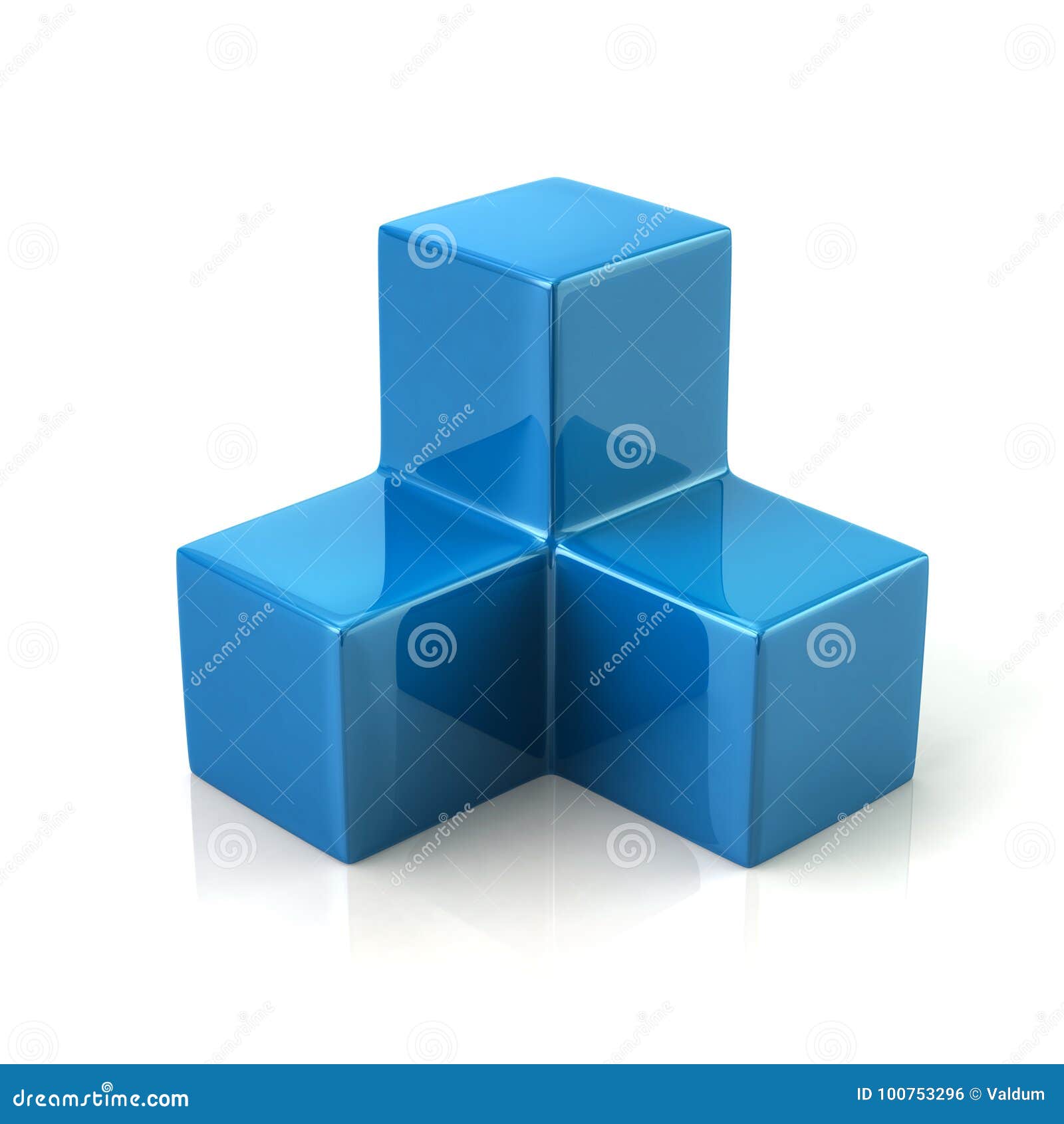 Three blue cubes icon stock illustration. Illustration of cube - 100753296