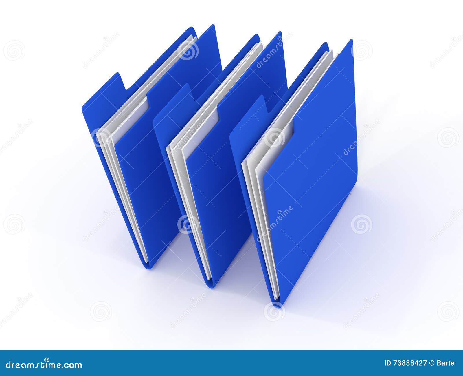 Three blue folder stock illustration. Illustration of mail - 73888427