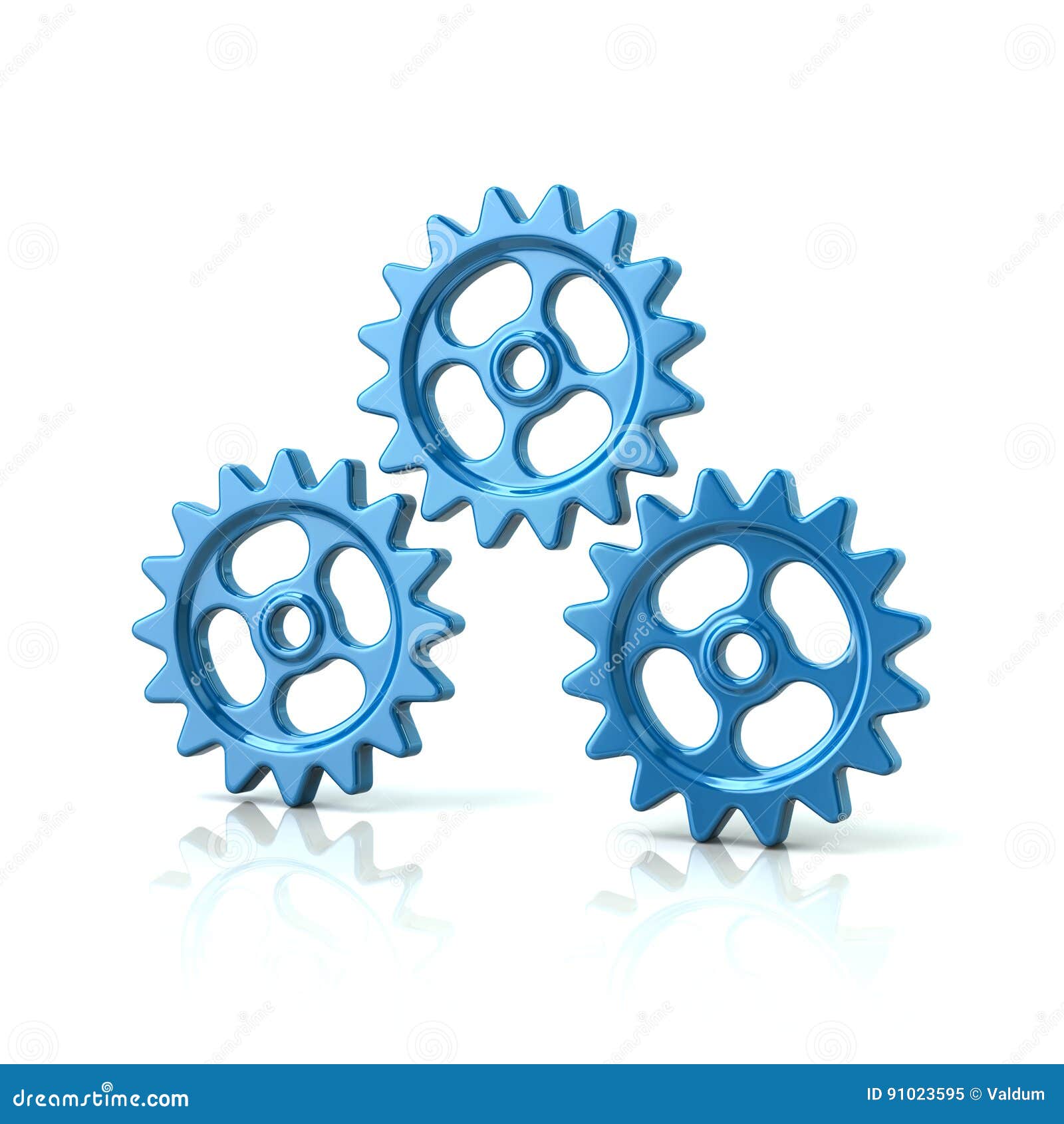 Three blue gear wheels stock illustration. Illustration of industrial ...