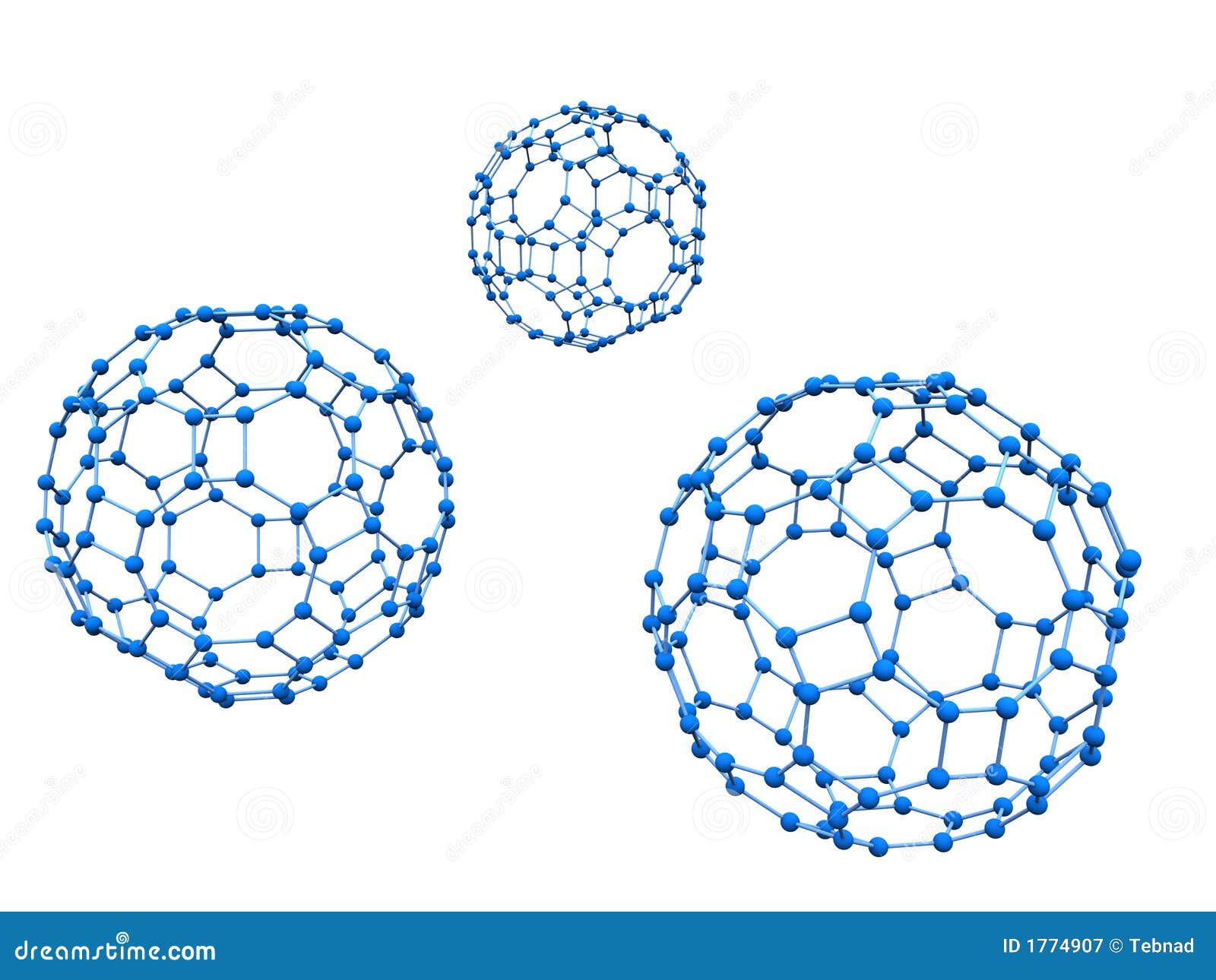 Three blue molecule stock illustration. Illustration of periodic - 1774907