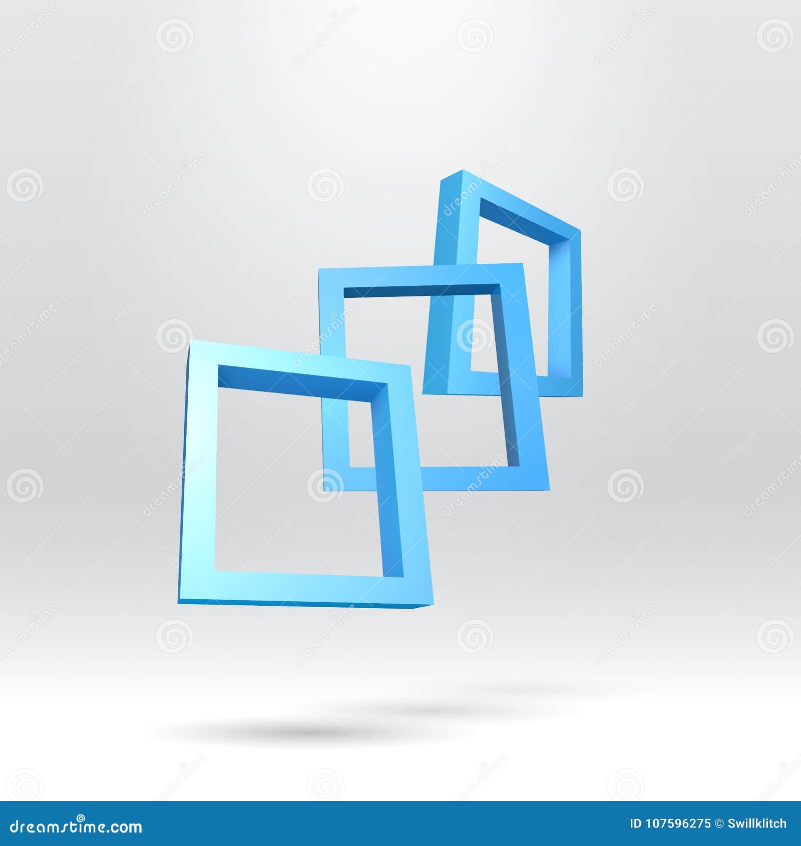 Blue Rectangular Box That Toggles Randomly In Concept Old Modern Art ...