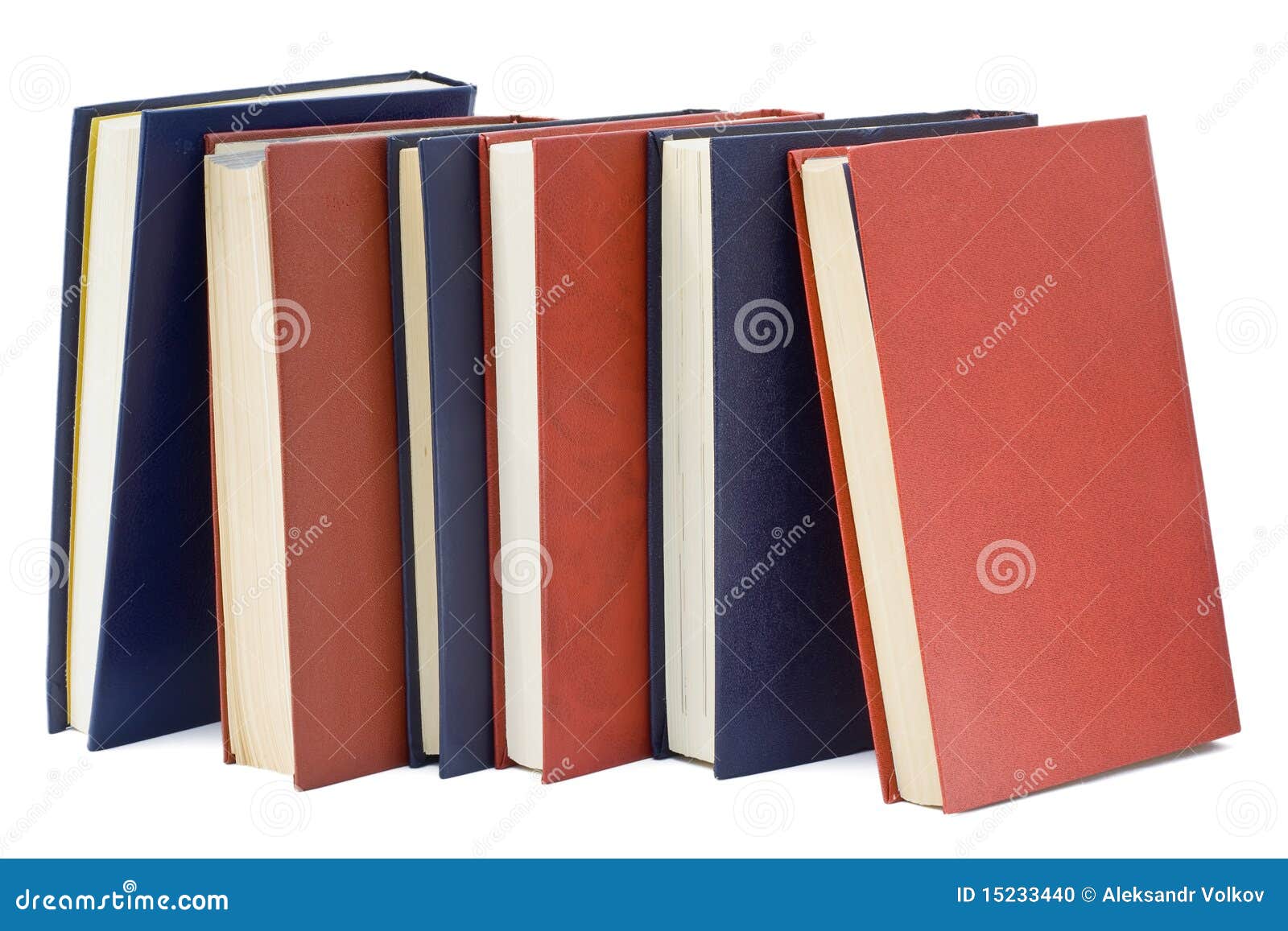 Three Blue and Three Red Old Books Stock Photo - Image of style, book ...