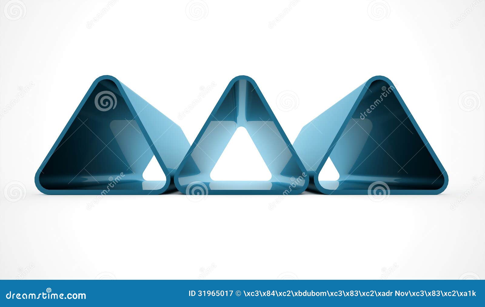 Three blue triangles stock illustration. Illustration of light - 31965017