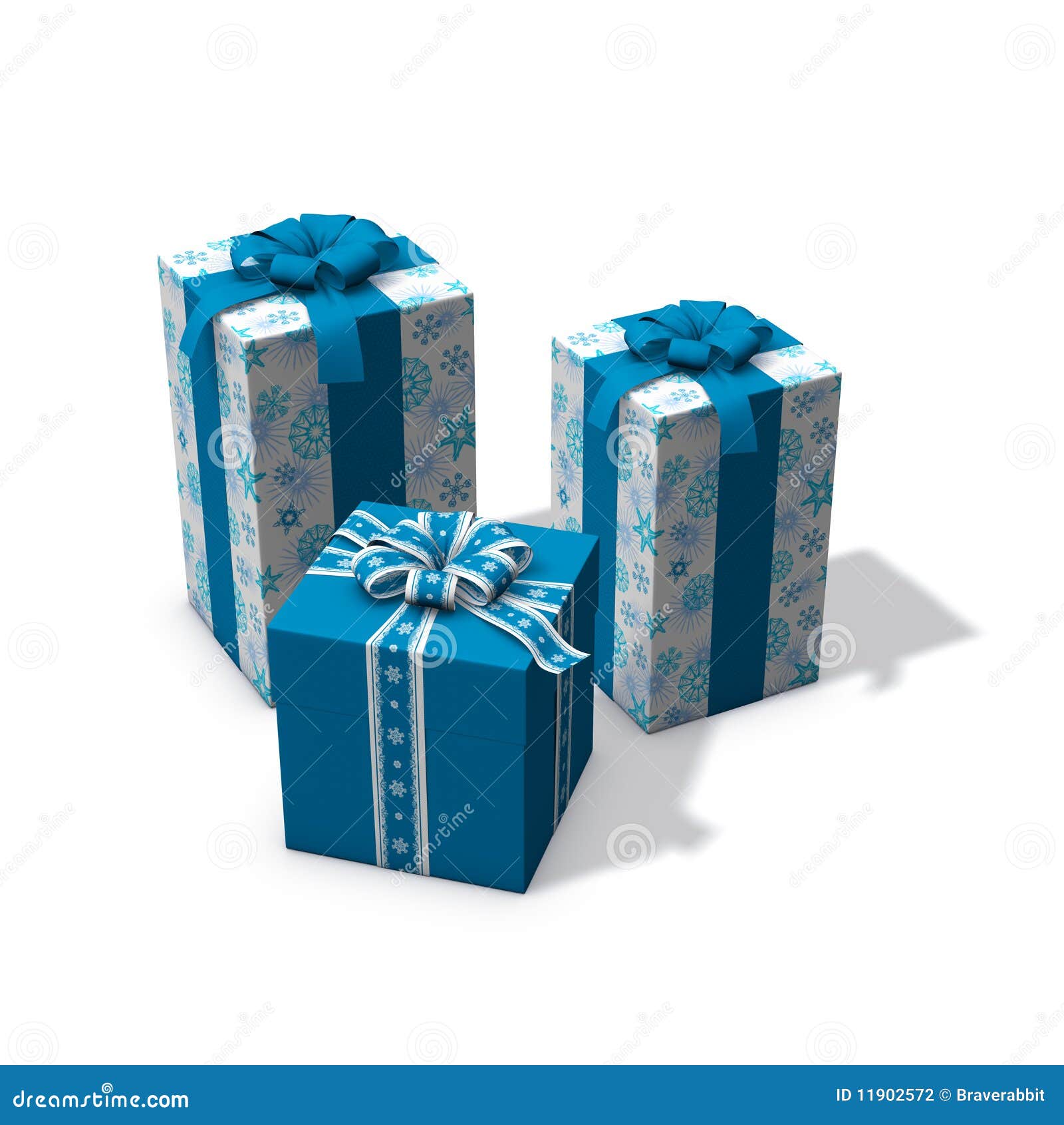 Three Blue and White Christmas Presents Stock Illustration ... Three Blue and White Christmas Presents Stock Illustration ...