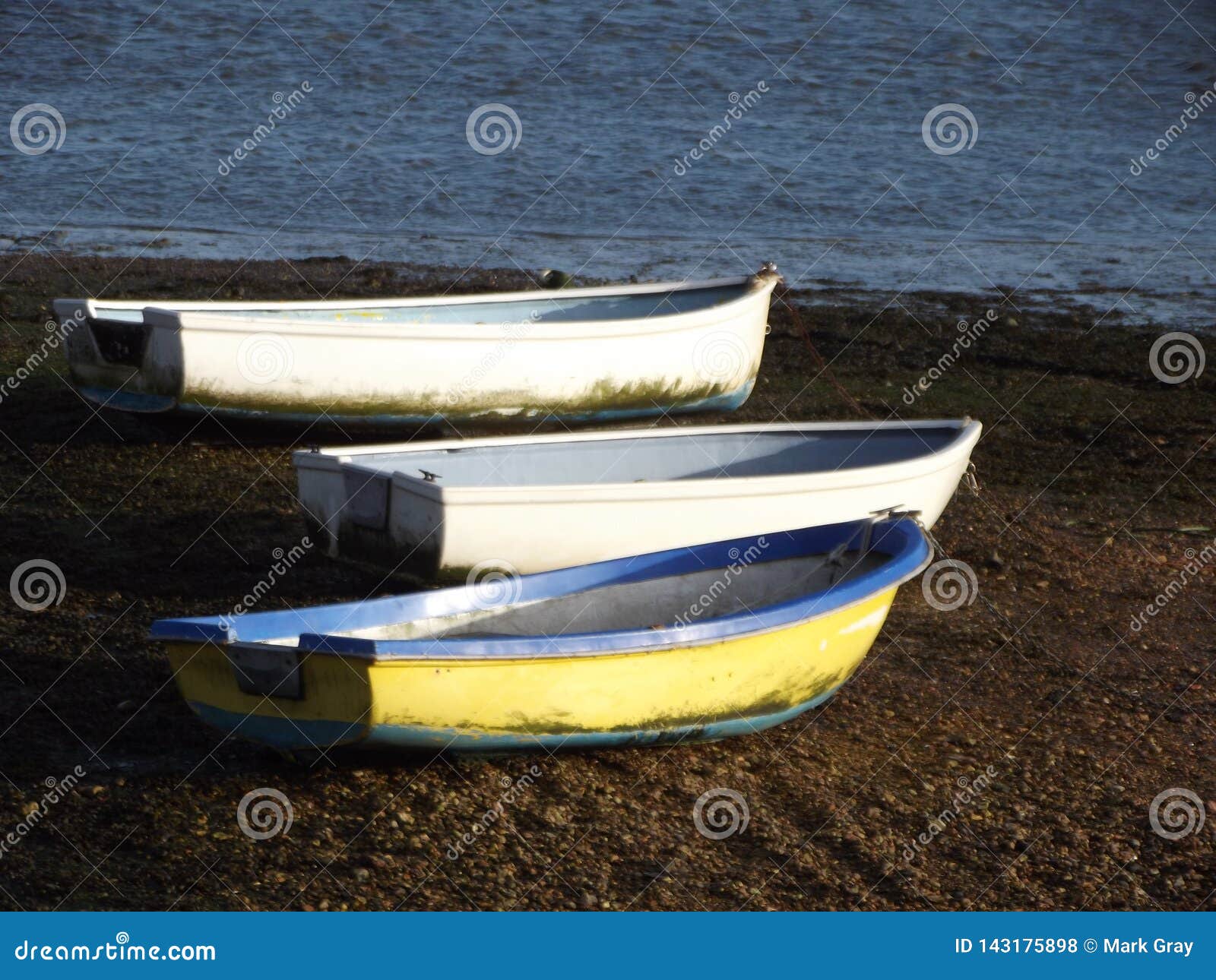 Three Boats stock photo. Image of sand, boats, beach - 143175898
