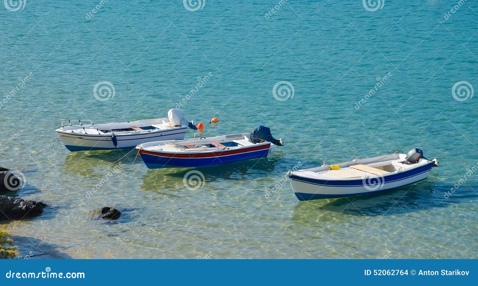 Three boats stock photo. Image of horizontal, mediterranian - 52062764