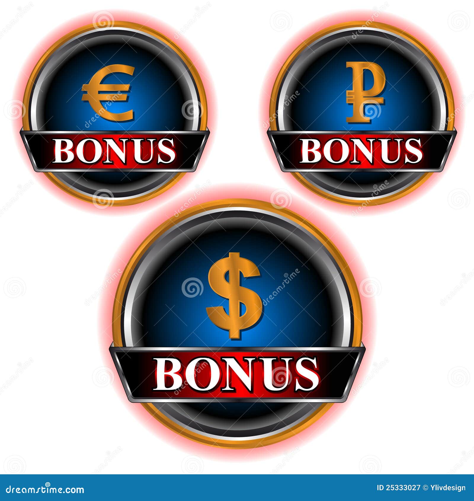 Three bonus of an icon stock vector. Illustration of bonus - 25333027