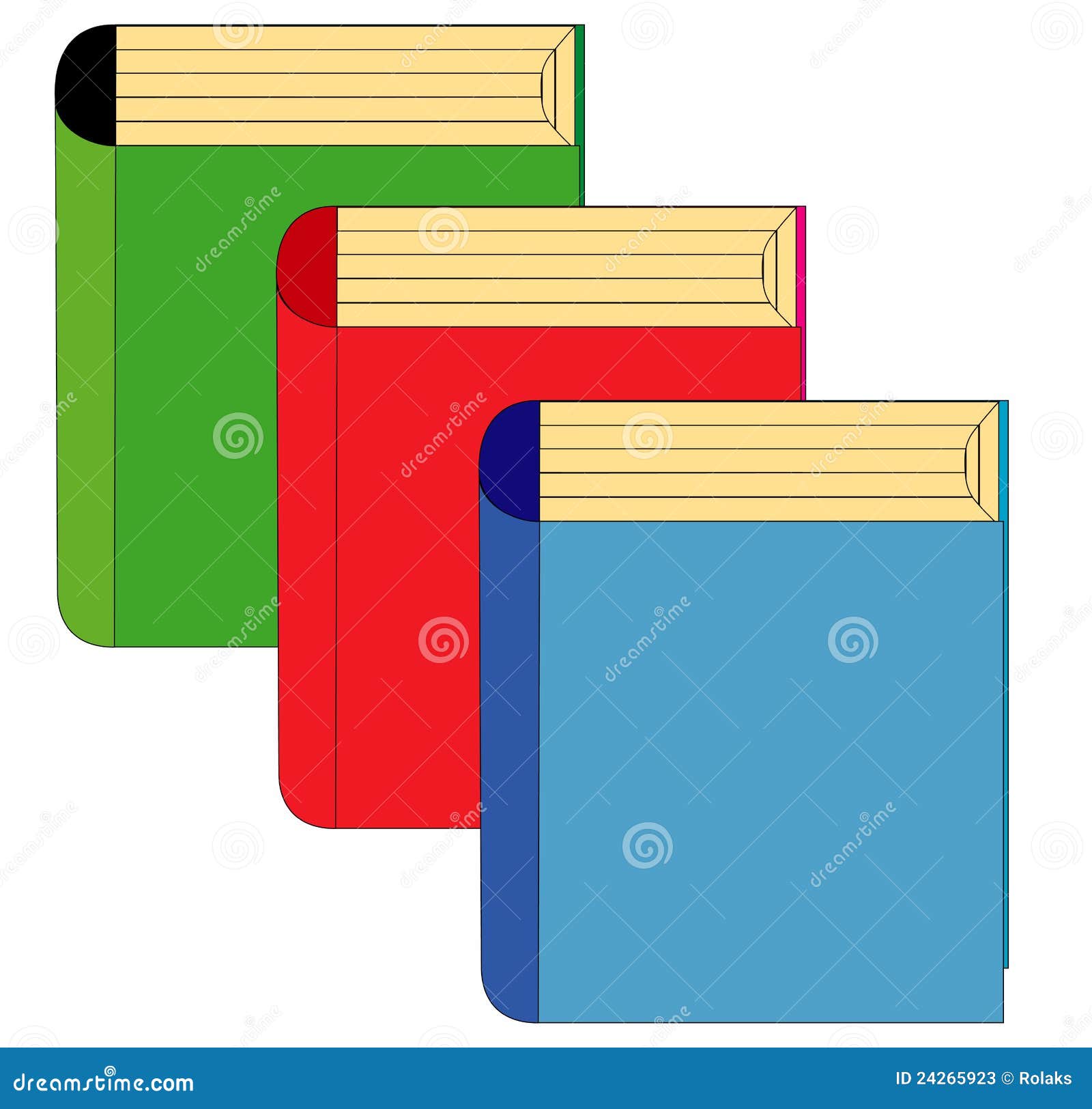 Three books stock vector. Illustration of diary, literary - 24265923