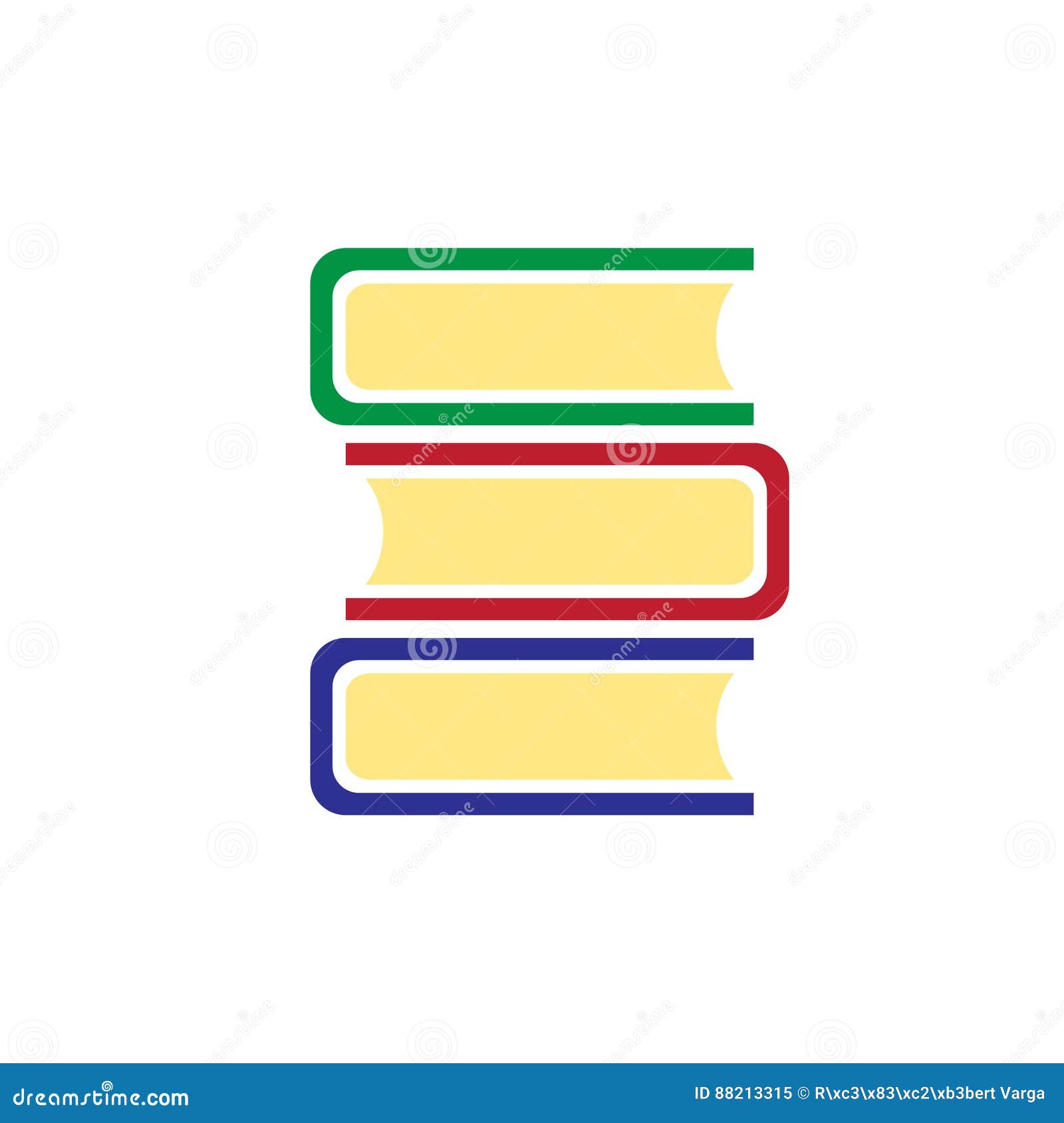 Three books icon stock vector. Illustration of encyclopedia - 88213315