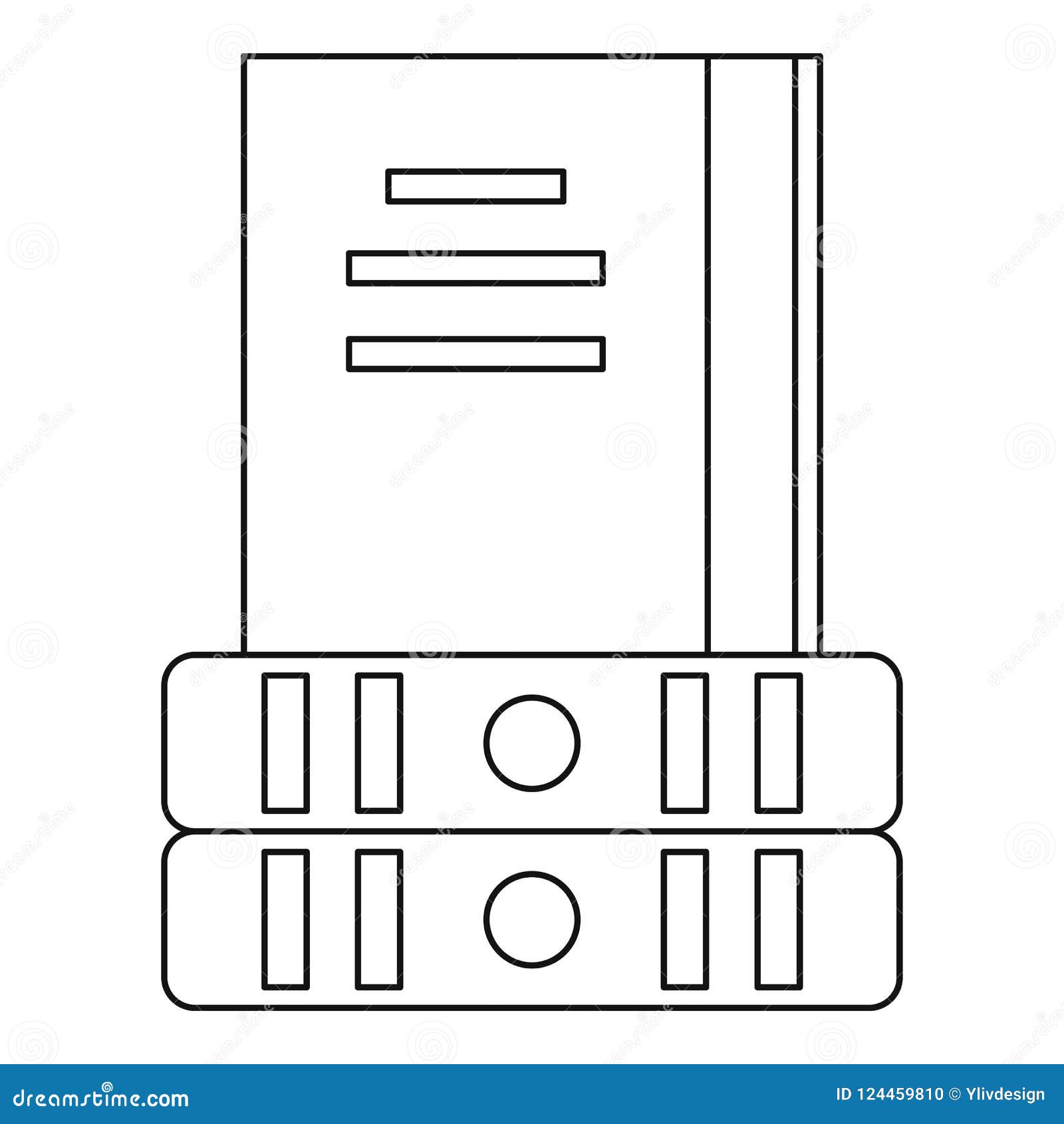 Three Books Icon, Outline Style Stock Illustration - Illustration of ... Three Books Icon, Outline Style Stock Illustration - Illustration of ...