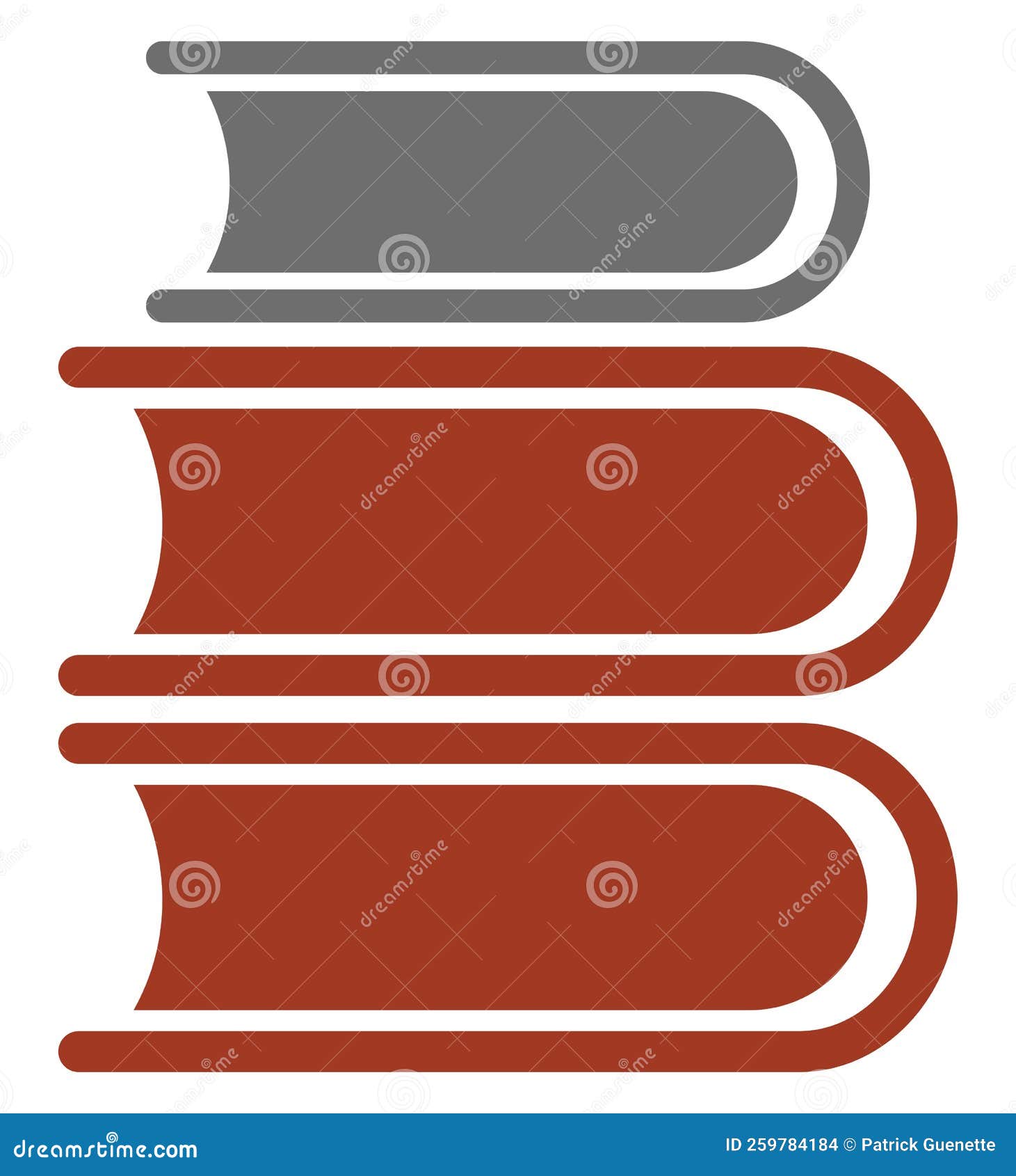 Three books, icon stock vector. Illustration of catalog - 259784184