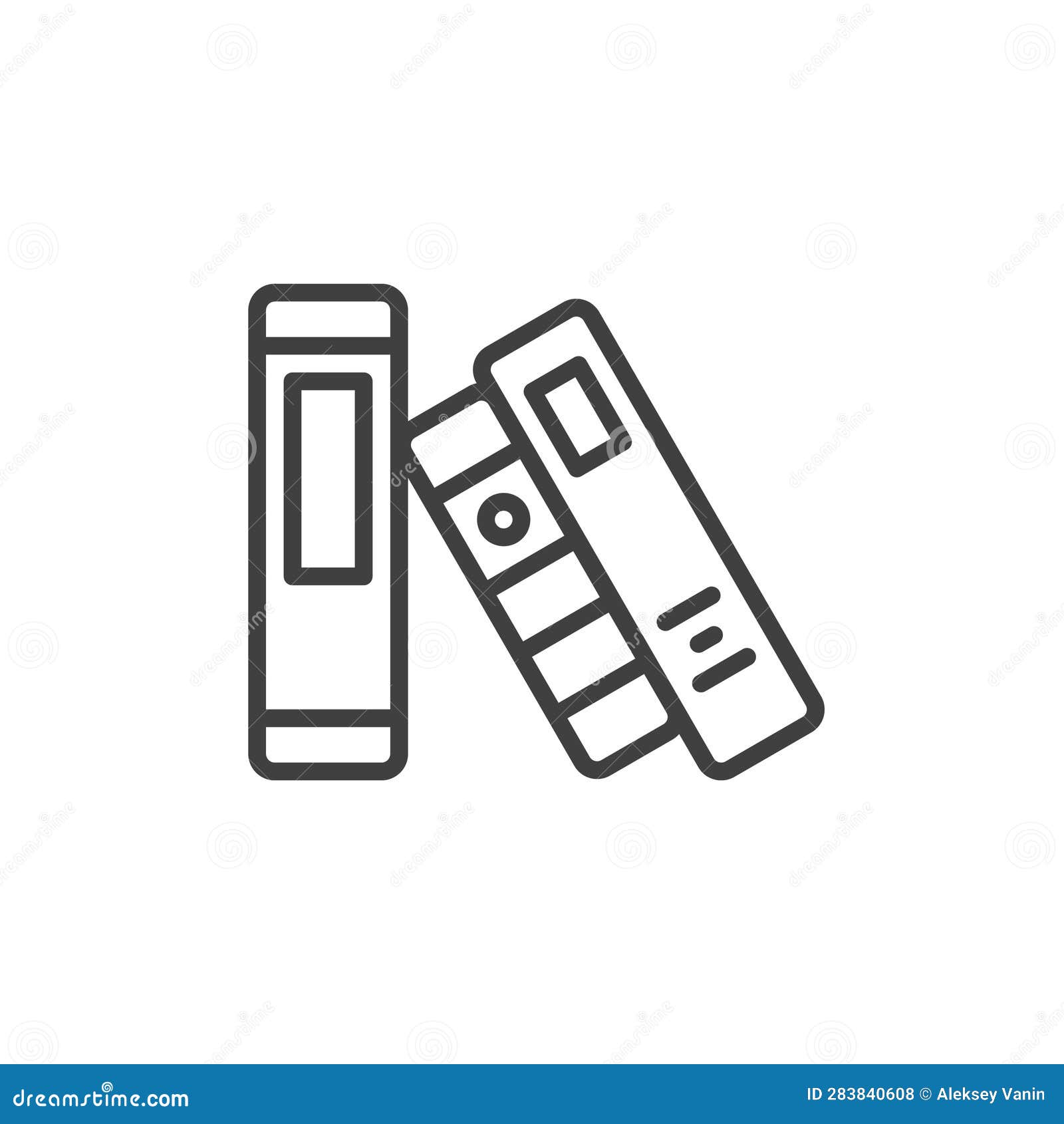Three books line icon stock vector. Illustration of sign - 283840608