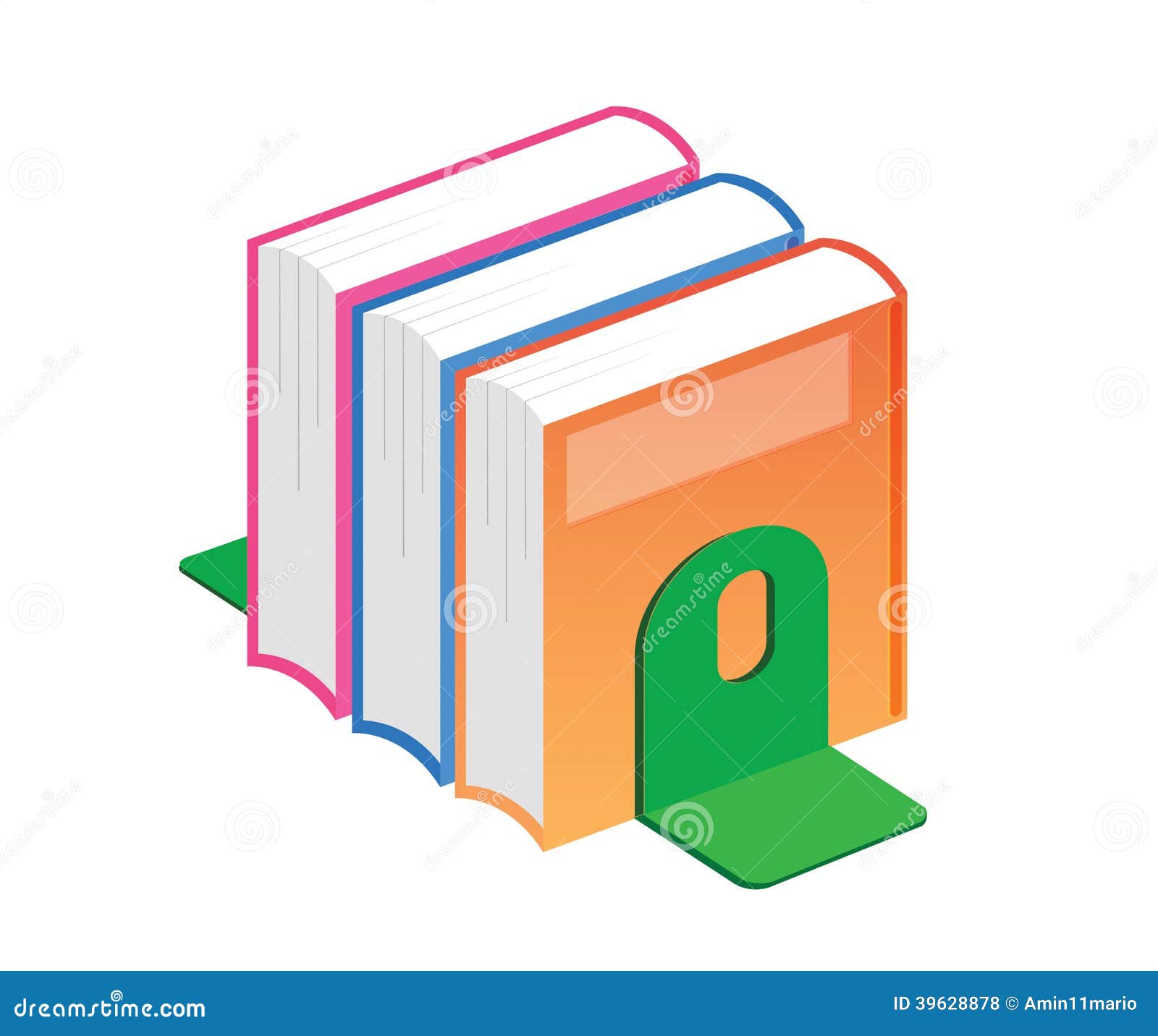 Three books stock illustration. Illustration of learn - 39628878