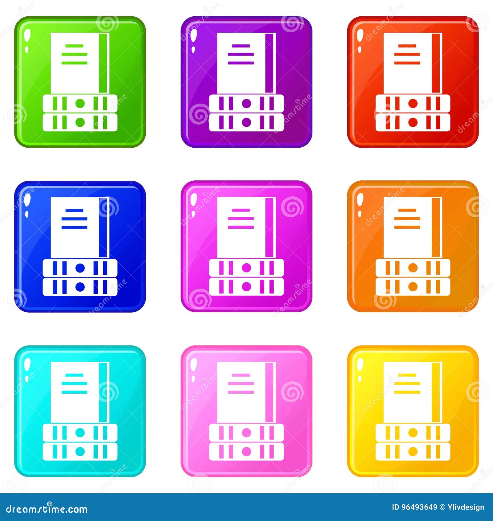 Three books set 9 stock vector. Illustration of college - 96493649