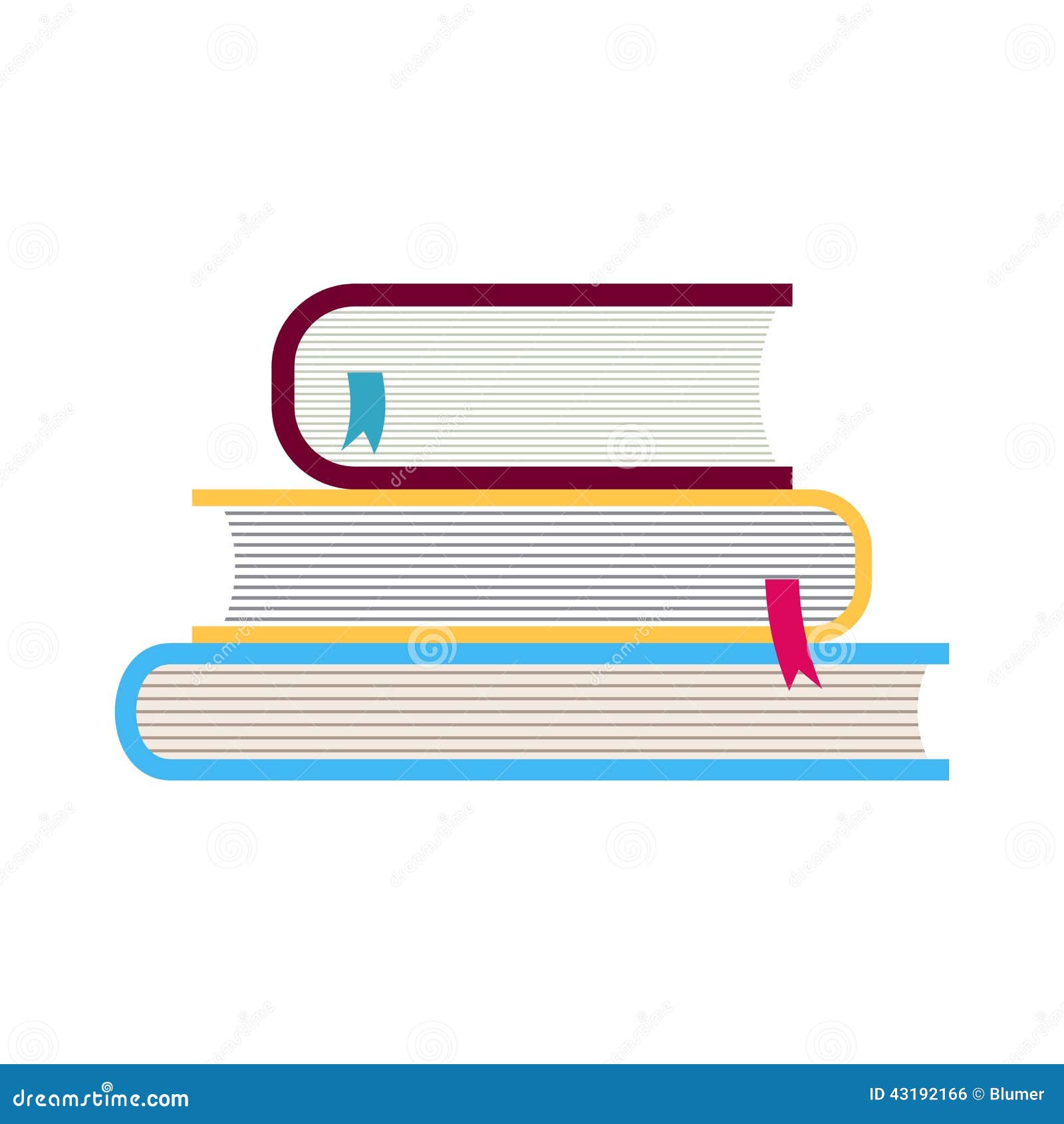 Three books stock vector. Illustration of cover, paperwork - 43192166