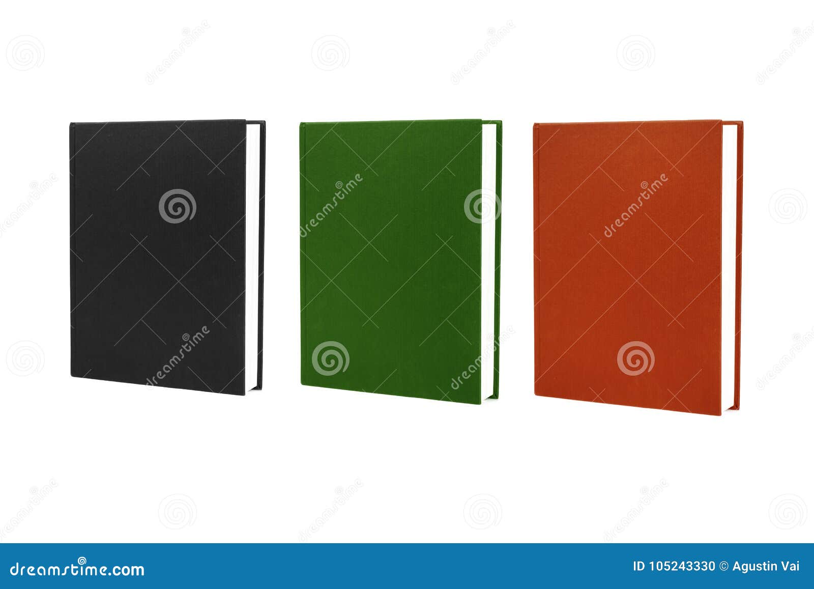 Three Books in Three Colors Stock Photo - Image of blank, tops: 105243330
